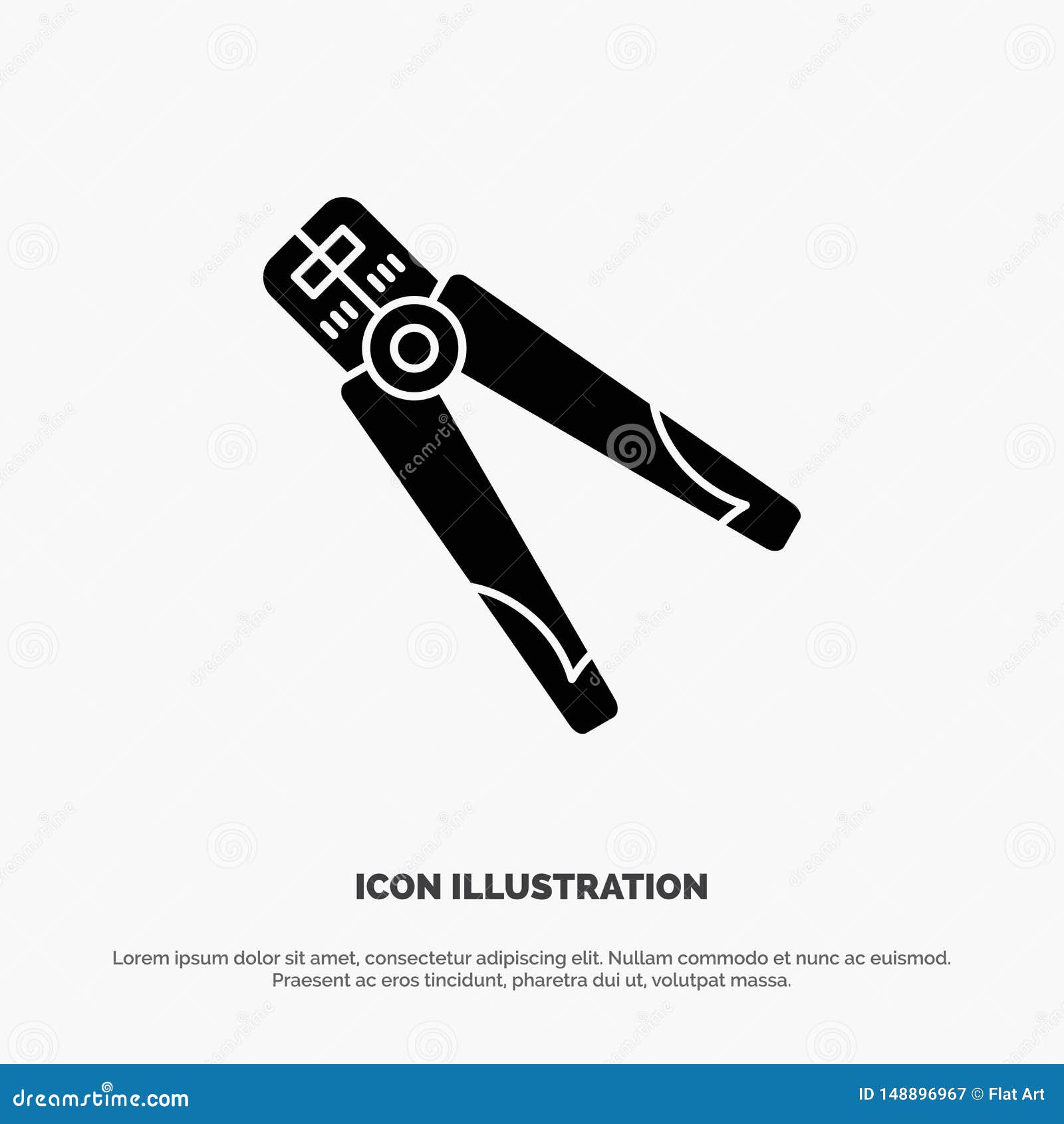 Plier, Building, Construction, Crimping, Tool, Work Solid Glyph Icon ...