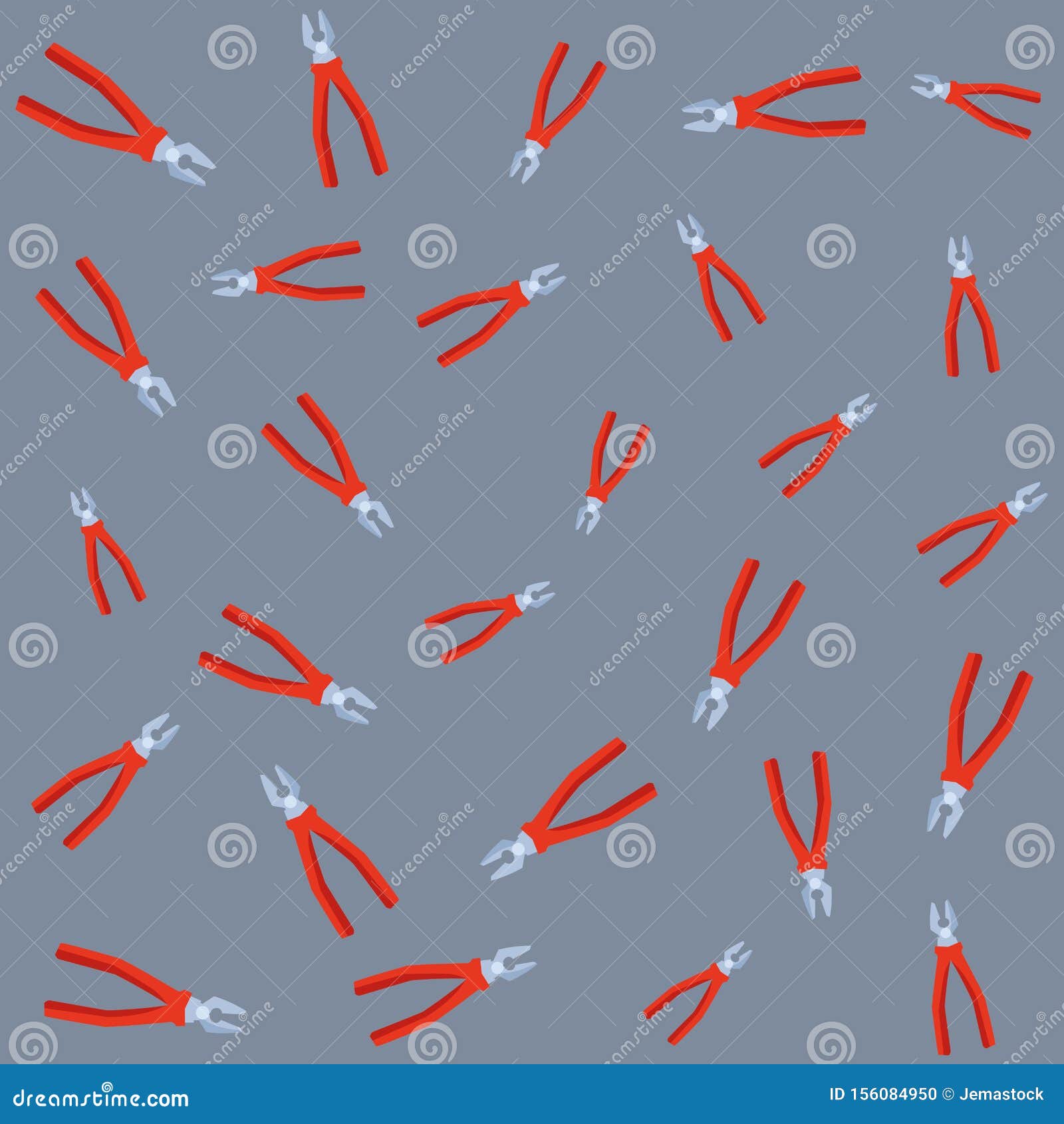 Plier Construction Tools Background Pattern Stock Vector - Illustration ...