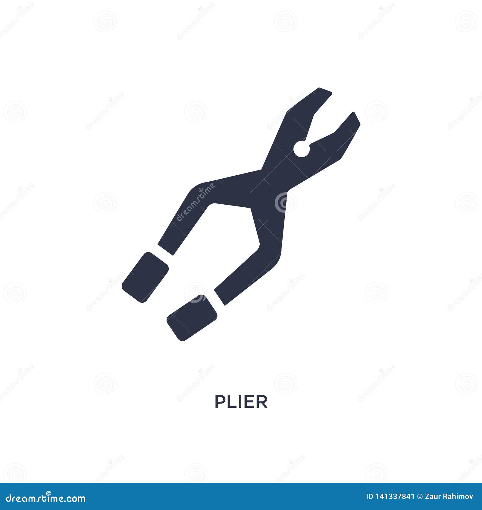 Plier Concept Vector Linear Icon Isolated On Transparent Background ...