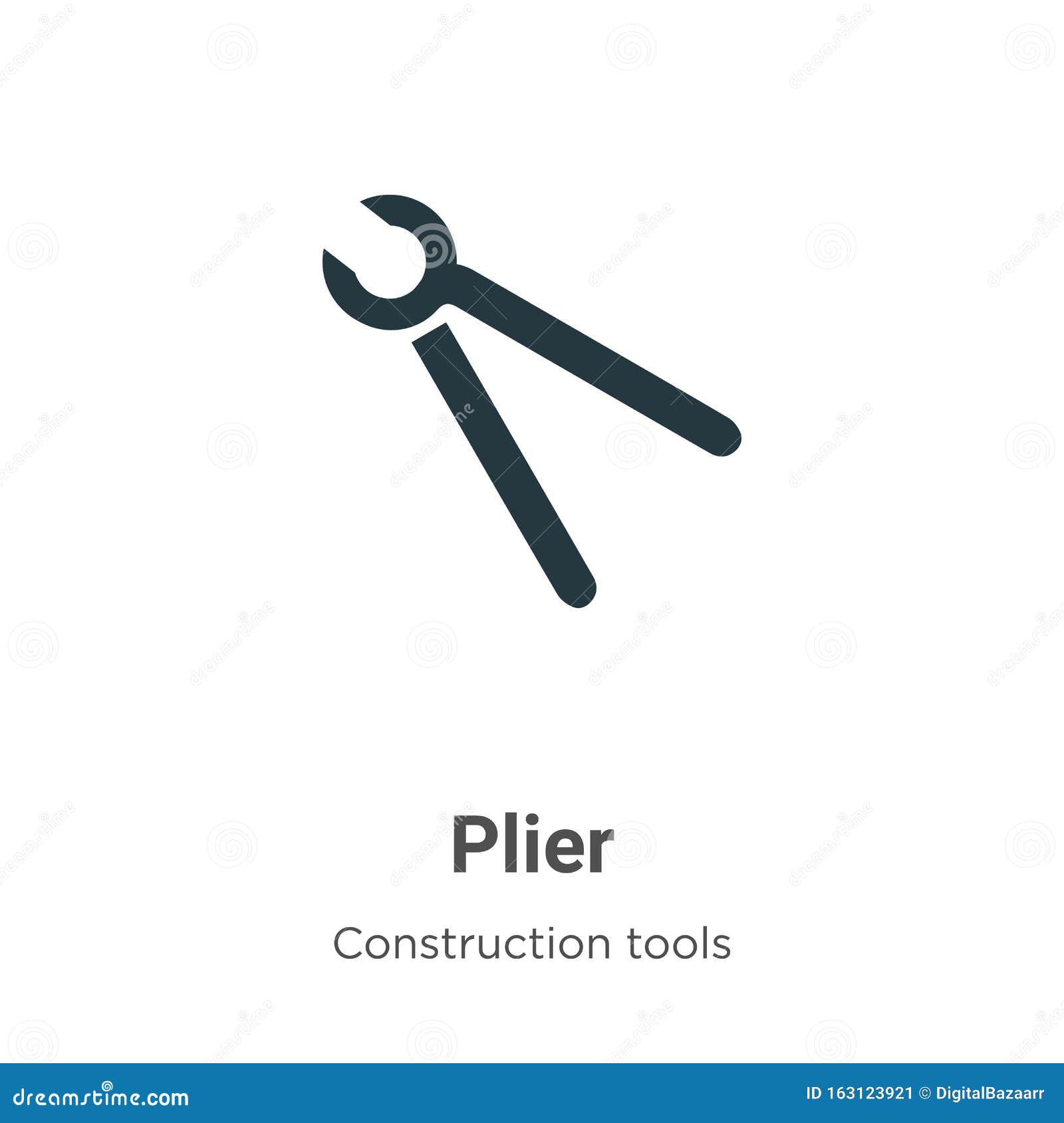 Plier Concept Vector Linear Icon Isolated On Transparent Background ...