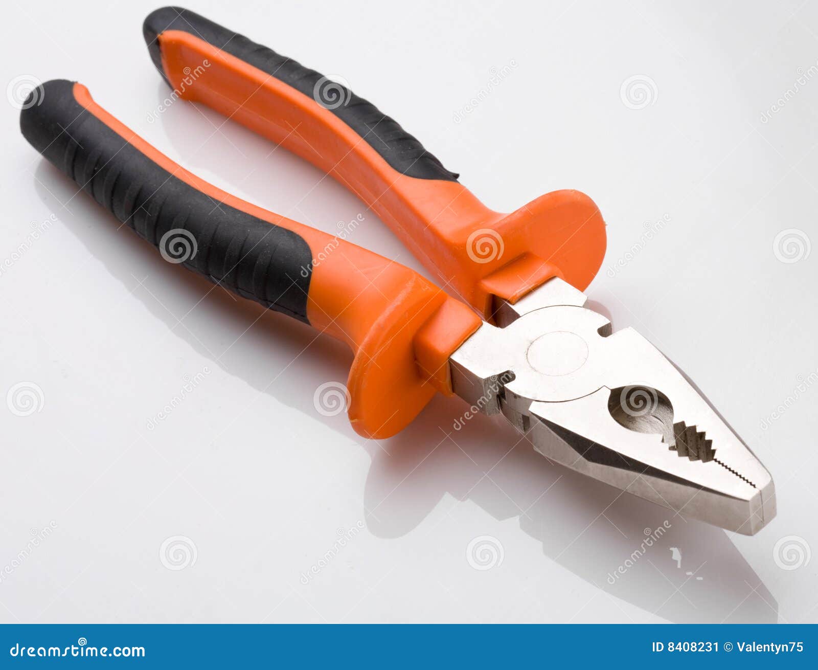 Pliers stock image. Image of steel, white, electricity - 8408231