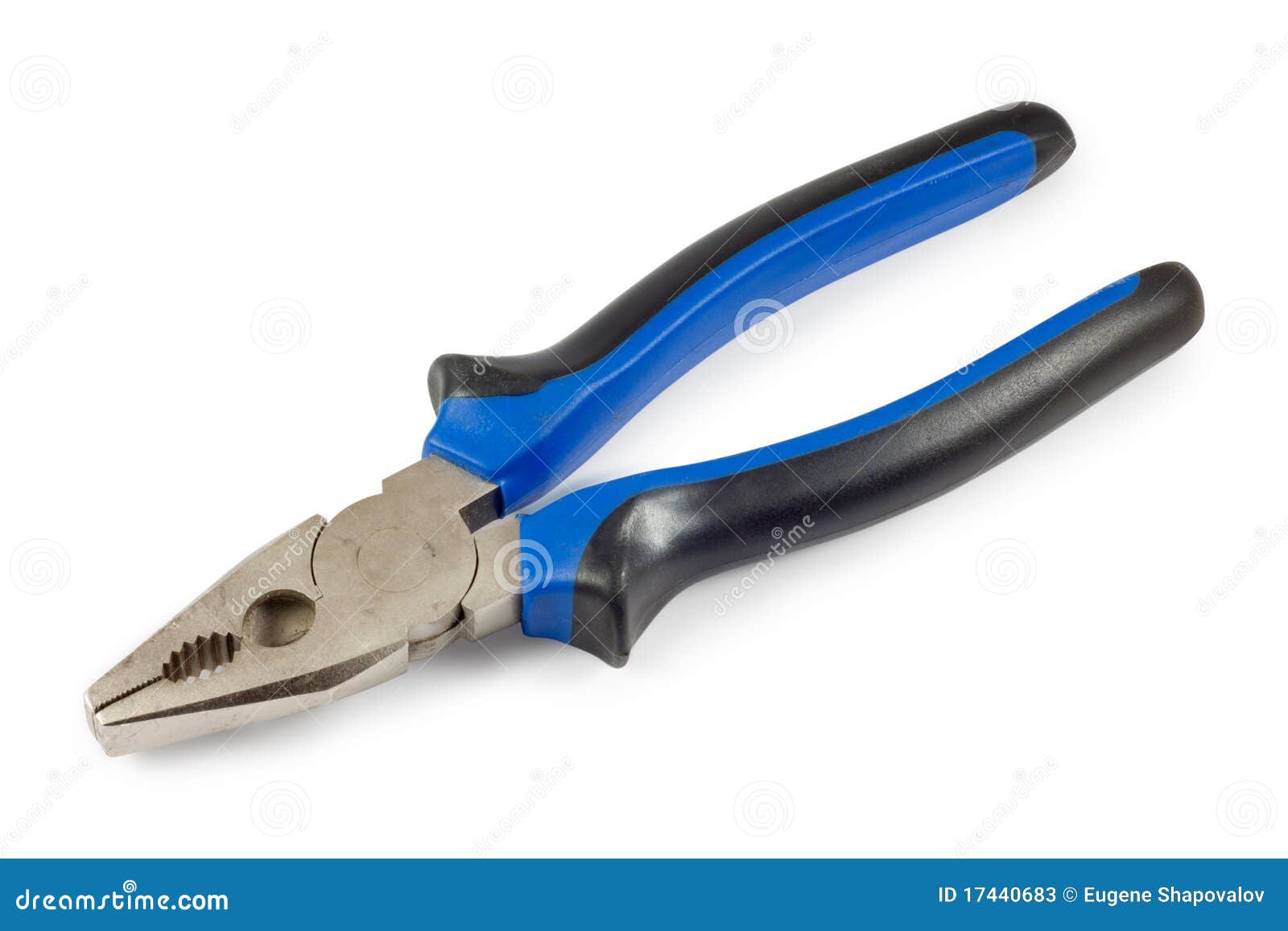 Pliers with Black and Blue Handle Stock Image - Image of path, grip ...