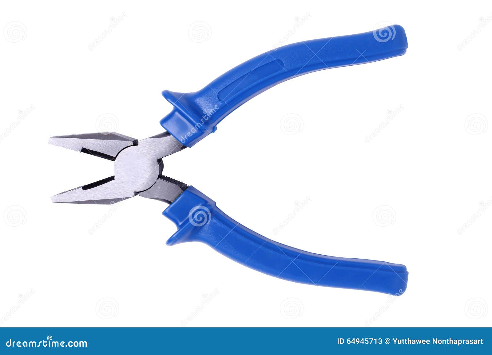 Pliers blue handle stock image. Image of background, cutters - 64945713