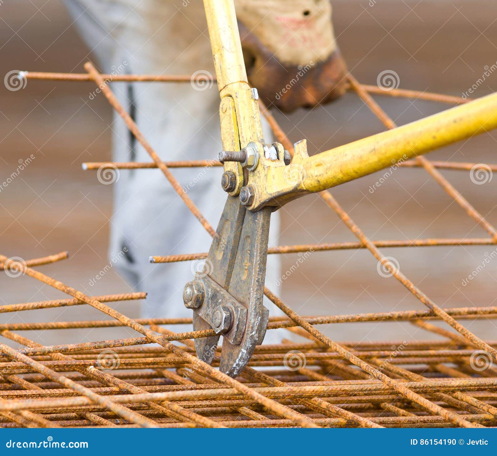Pliers Cutting Reinforcement Mesh Stock Photo - Image of builder ...