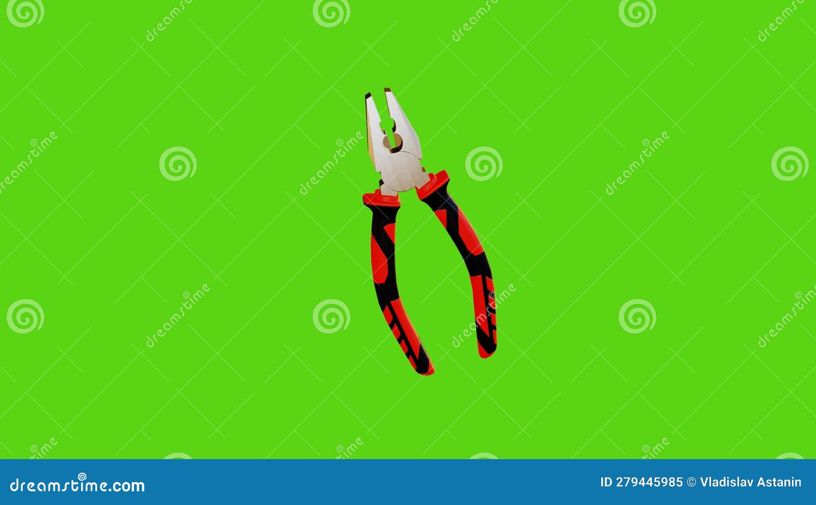 Pliers 3d Model Rotate on Green Screen Stock Video - Video of ...
