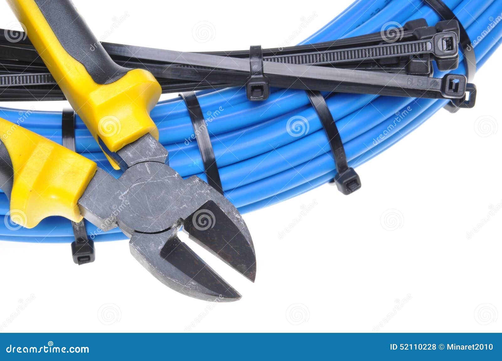 Pliers with Electrical Cables Stock Photo - Image of measurement ...