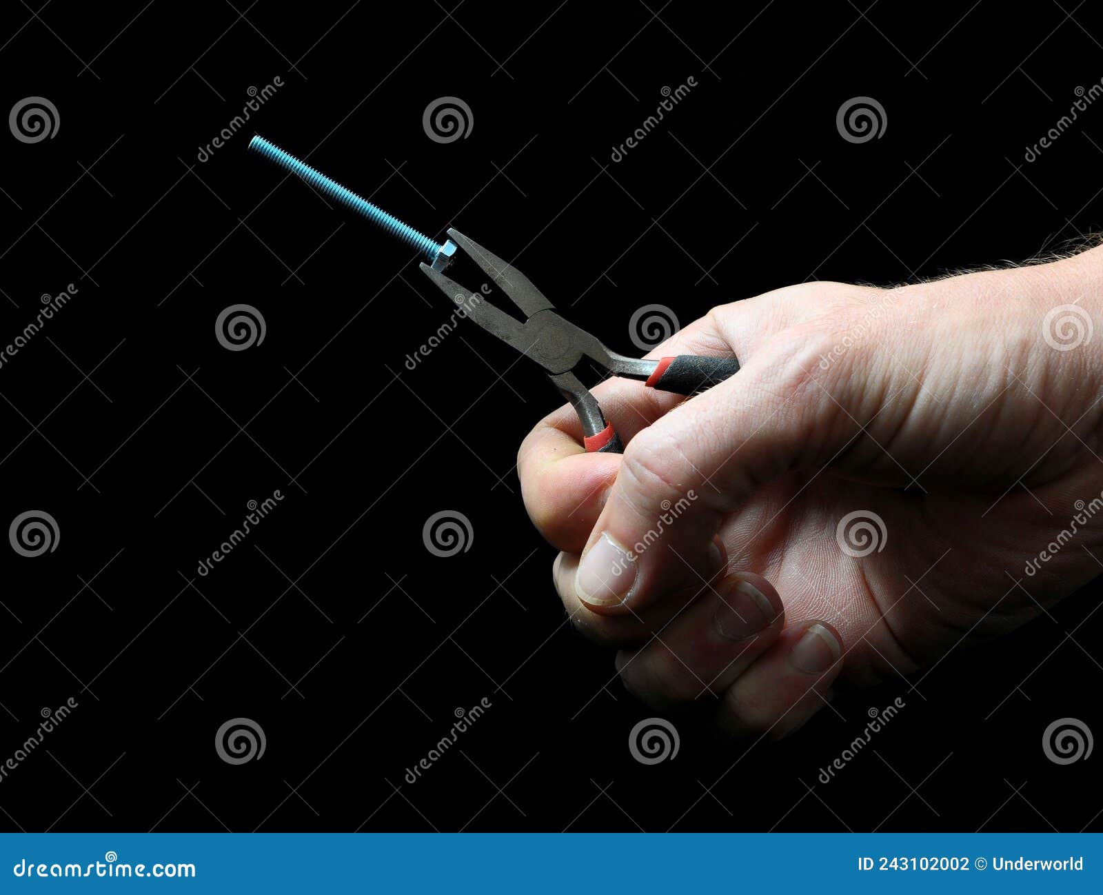 Pliers and a Hand stock photo. Image of cutters, electrician - 243102002