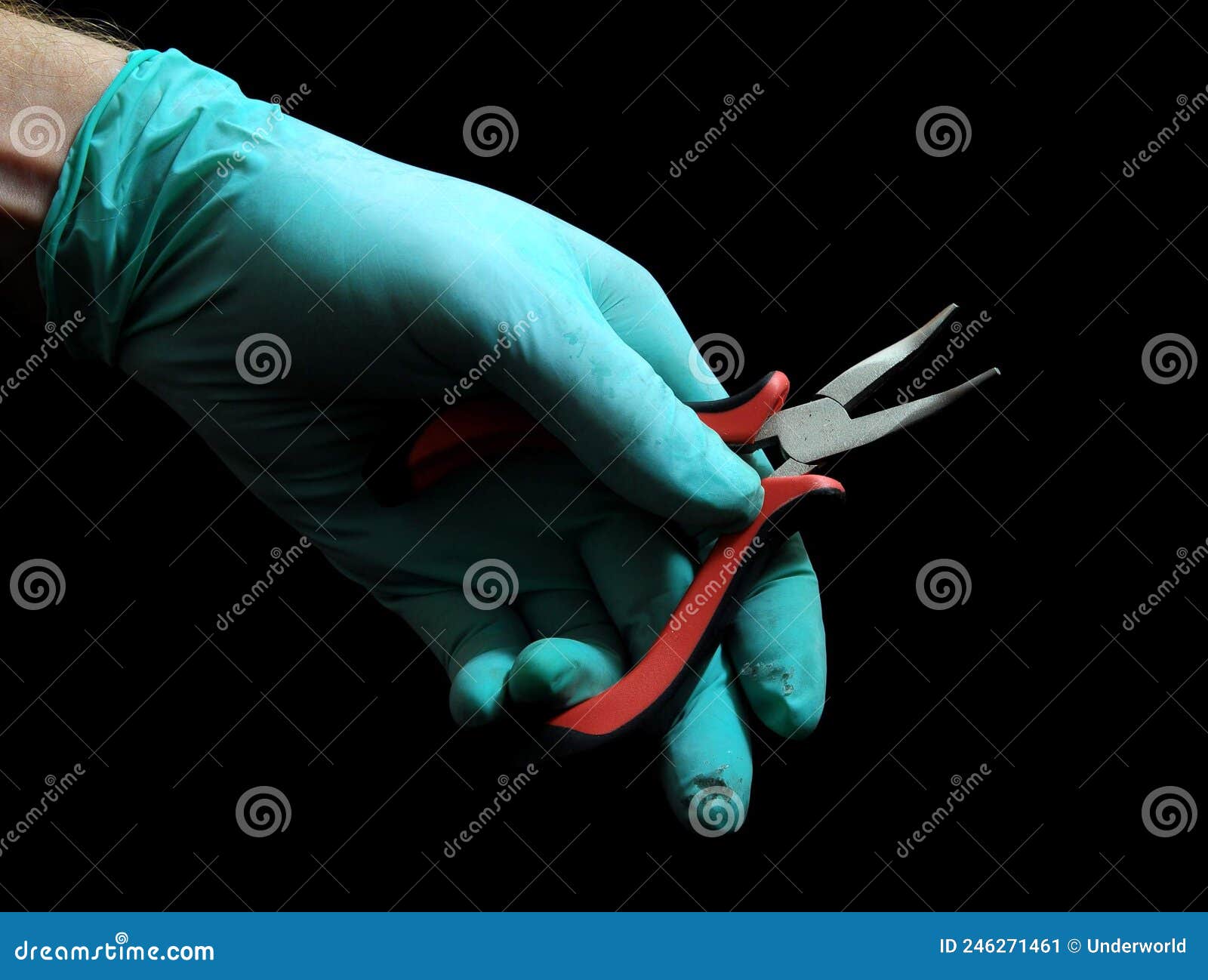Pliers and a Hand stock image. Image of closeup, clipping - 246271461