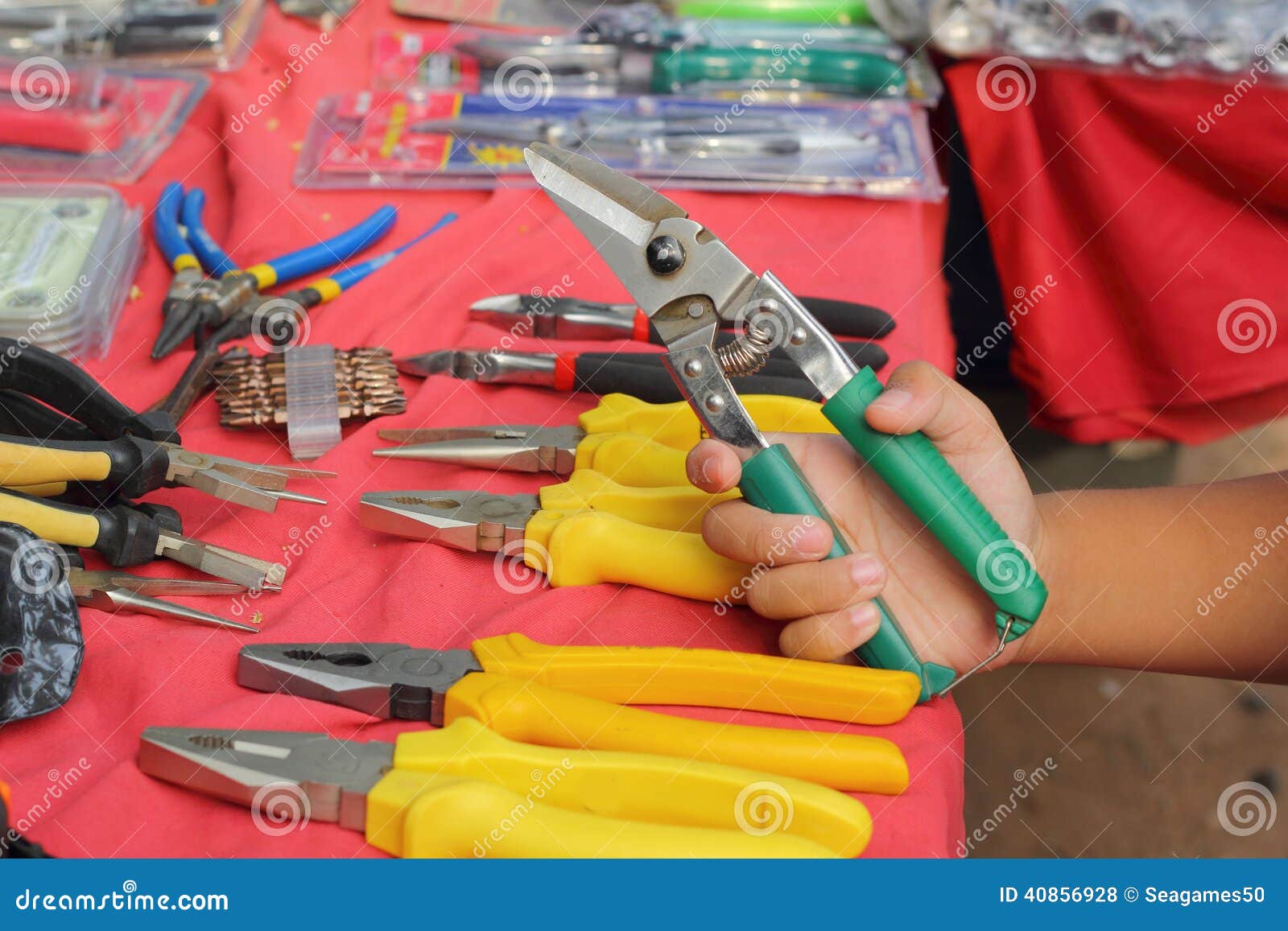 Pliers Handle of Work Tool for Sale Stock Photo - Image of background ...