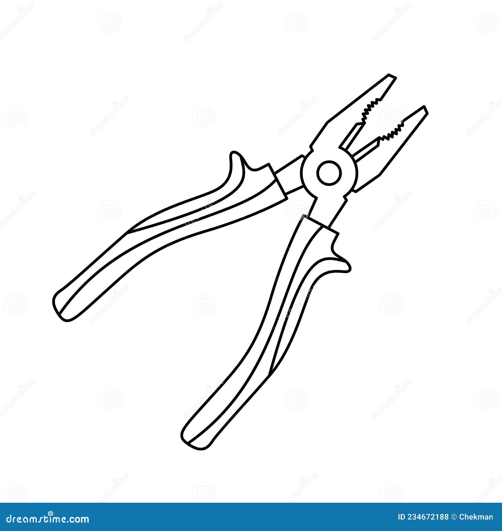 Pliers Icon. Hand Tool Linear Icon. Vector Pliers Icon Stock Vector ...