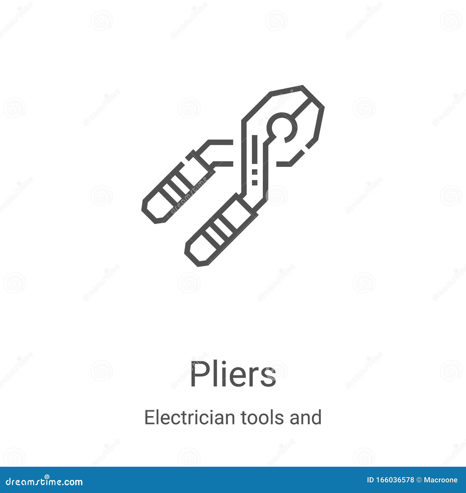 Pliers Icon Vector from Electrician Tools and Elements Collection. Thin ... Pliers Icon Vector from Electrician Tools and Elements Collection. Thin ...