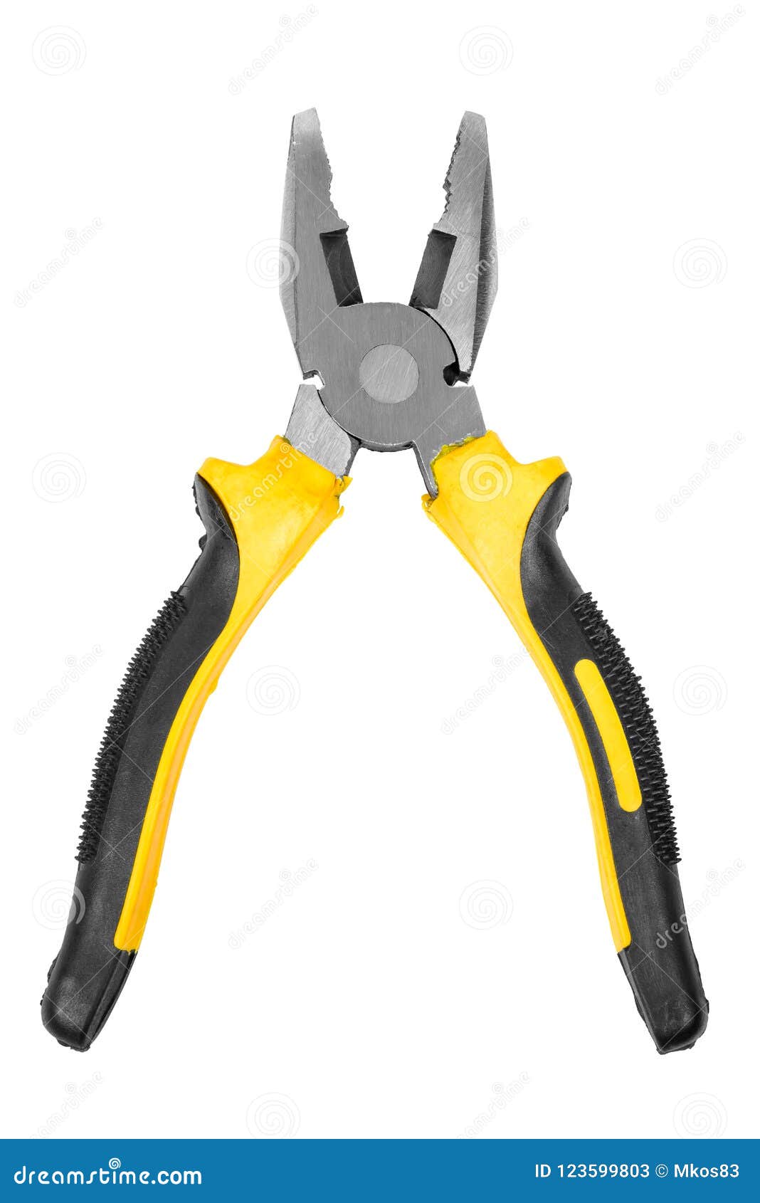 Pliers on white background stock image. Image of clamp - 123599803