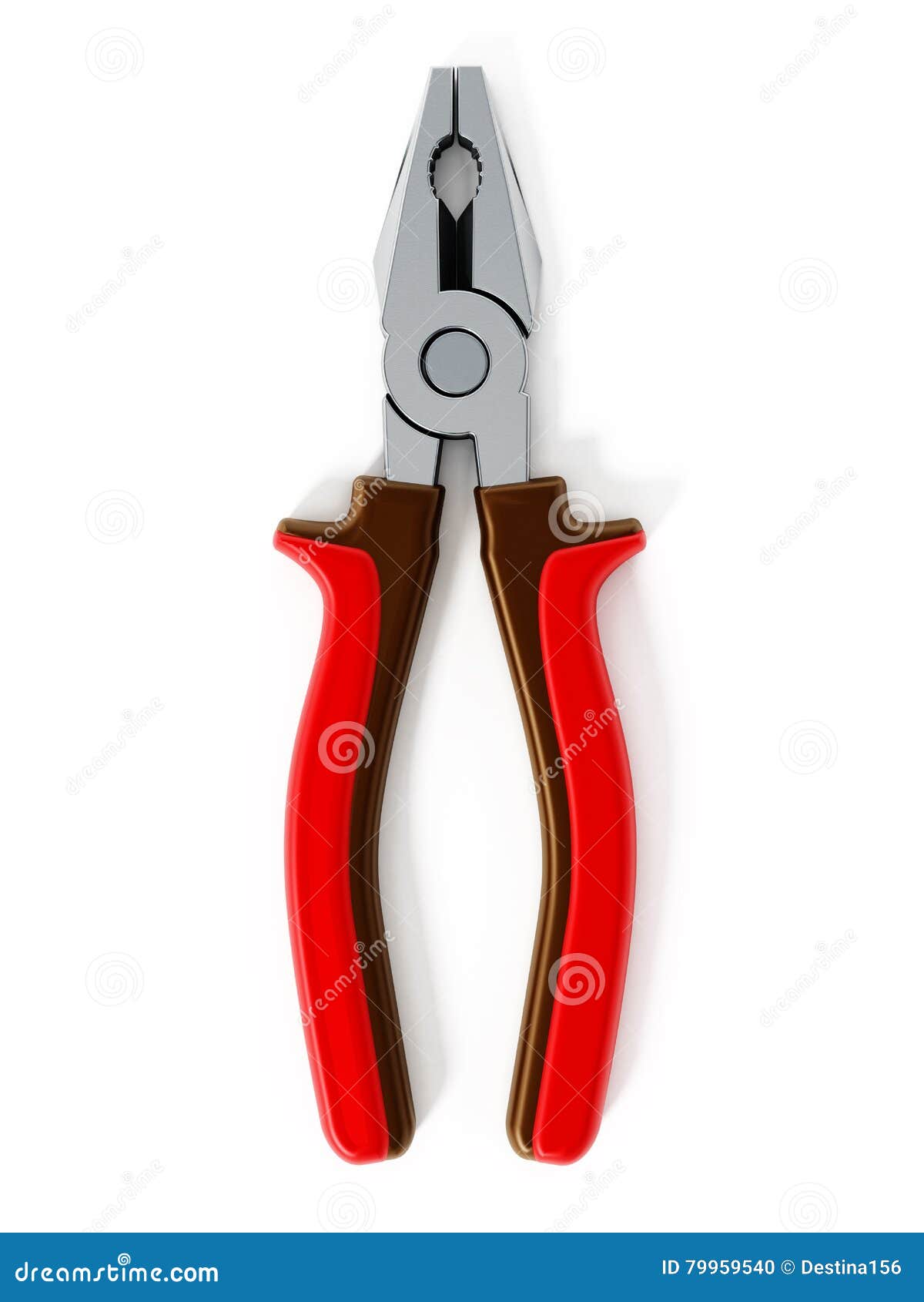 Pliers Isolated on White Background. 3D Illustration Stock Illustration ...