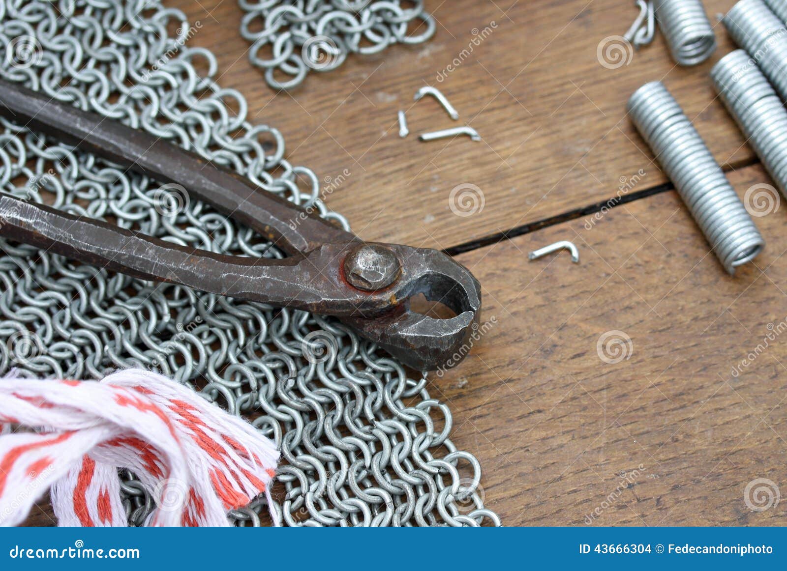 Pliers for the Production of Iron Mesh Stock Photo - Image of worker ...