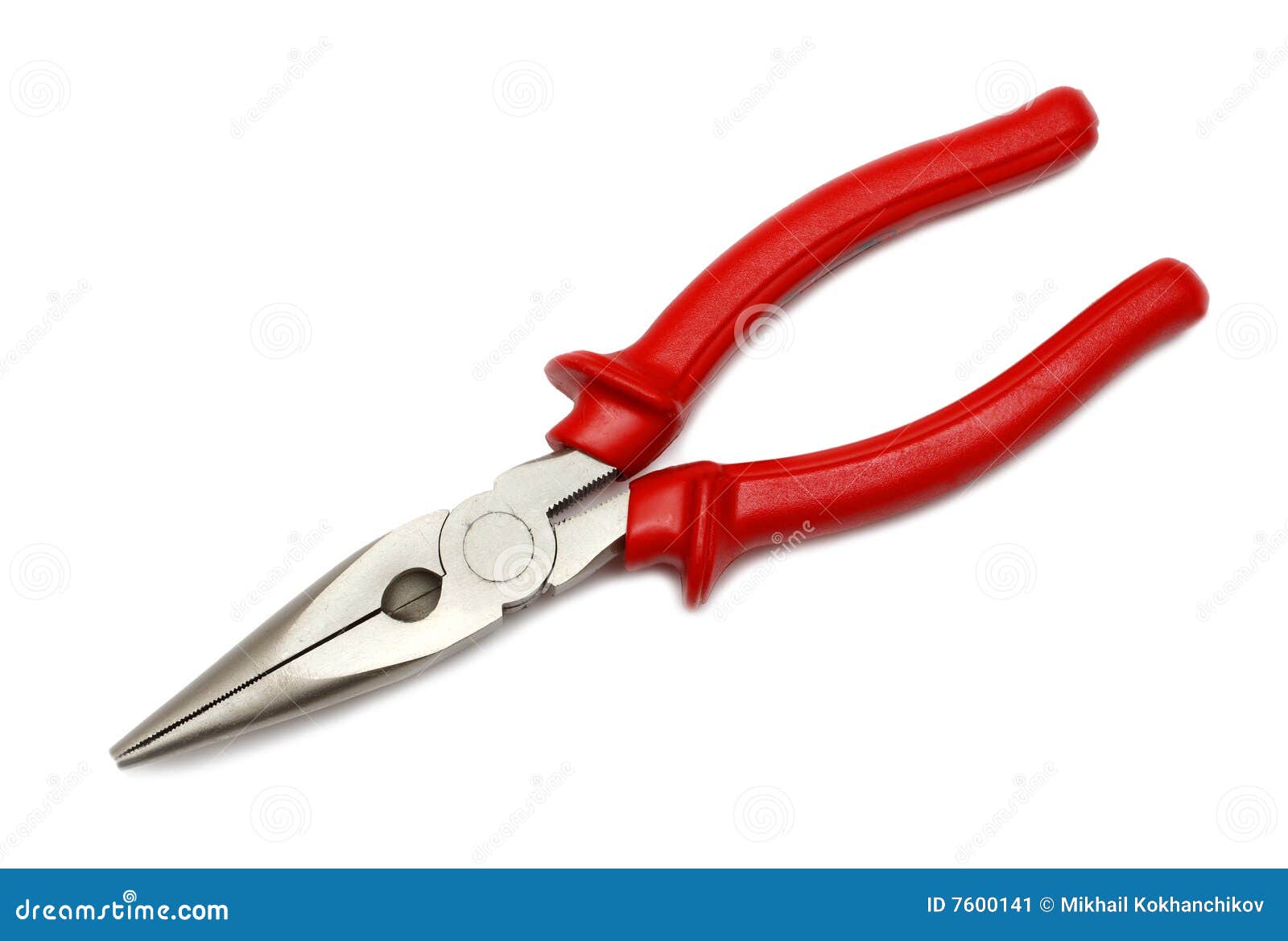 Pliers with red handles stock image. Image of metal, worker - 7600141