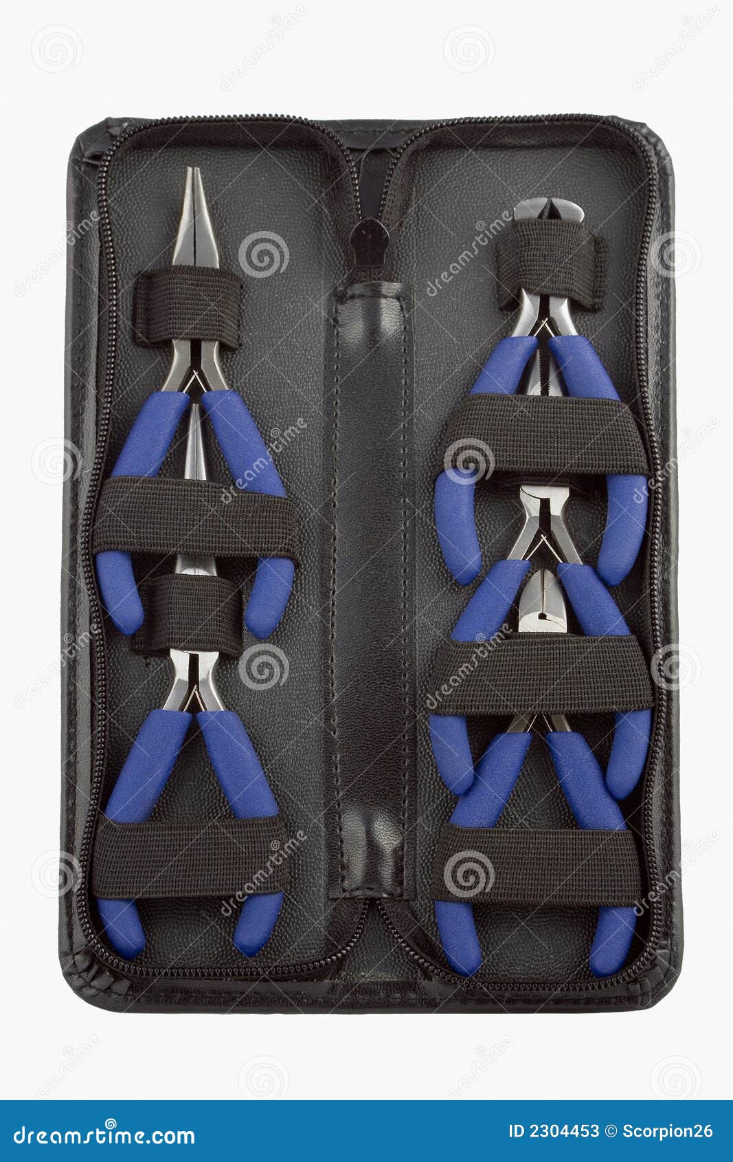 Pliers set stock image. Image of blue, leather, handyman - 2304453