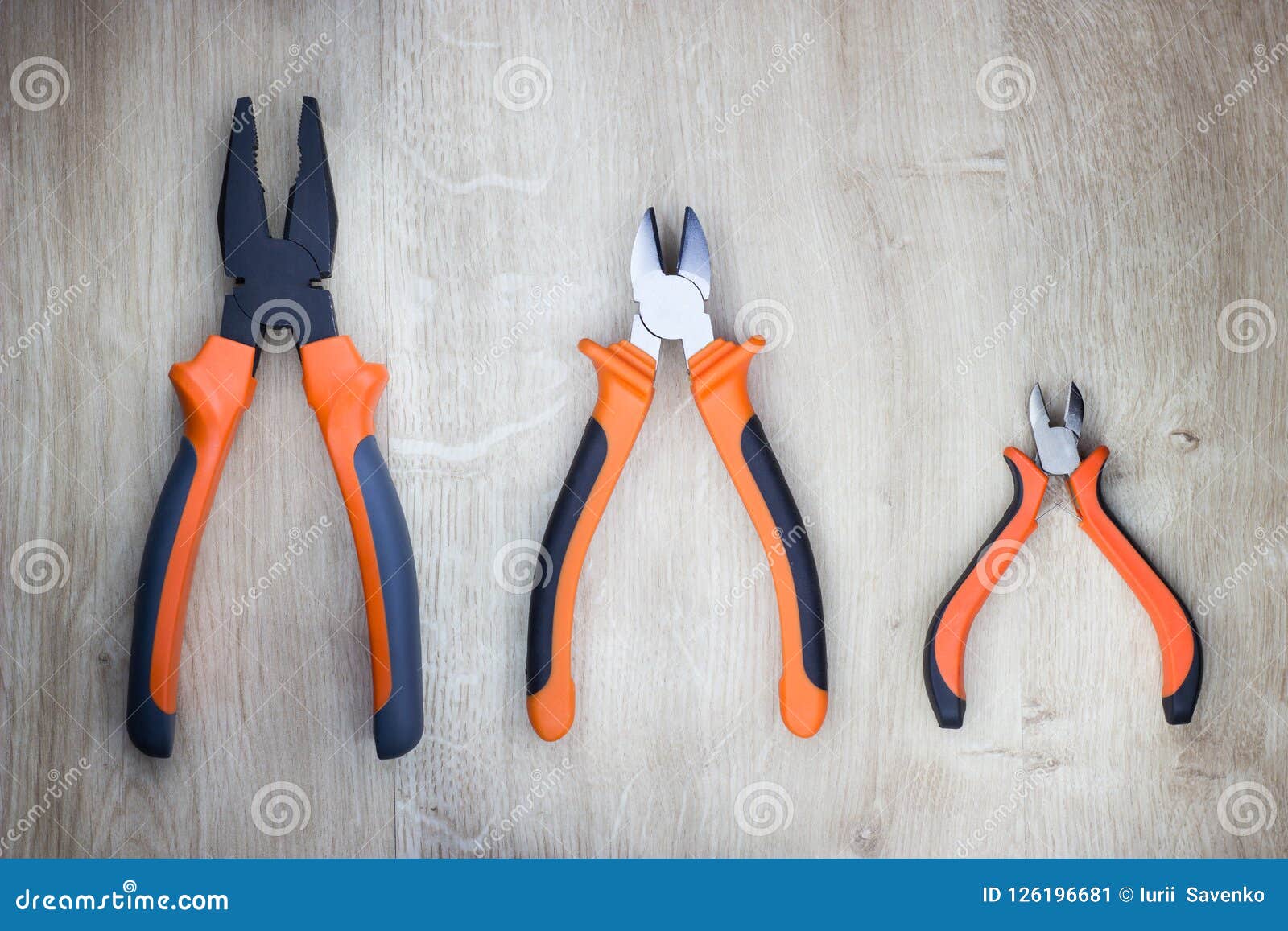 Pliers Set Designed for Grasping, Bending and Cutting Stock Image ...