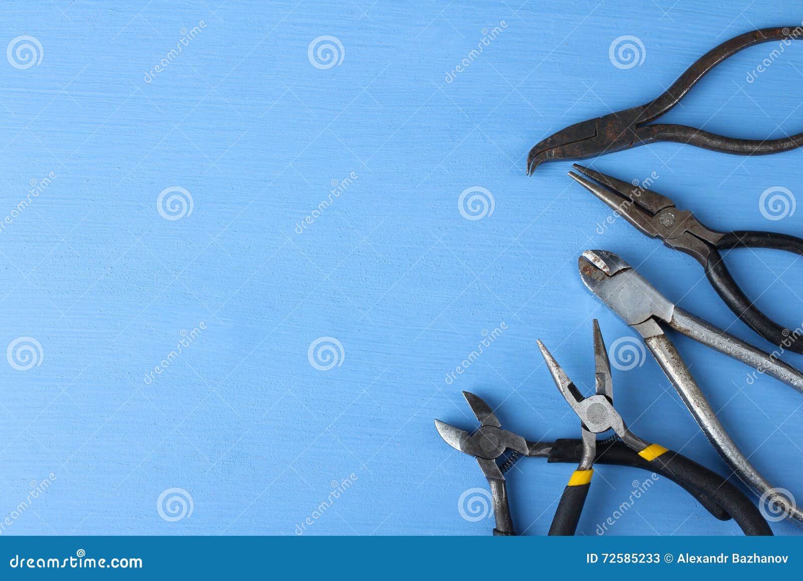 Pliers and similar tools stock image. Image of pliers - 72585233