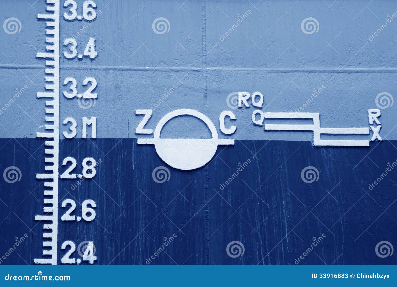 Plimsoll mark on the ship stock image. Image of equipment - 33916883