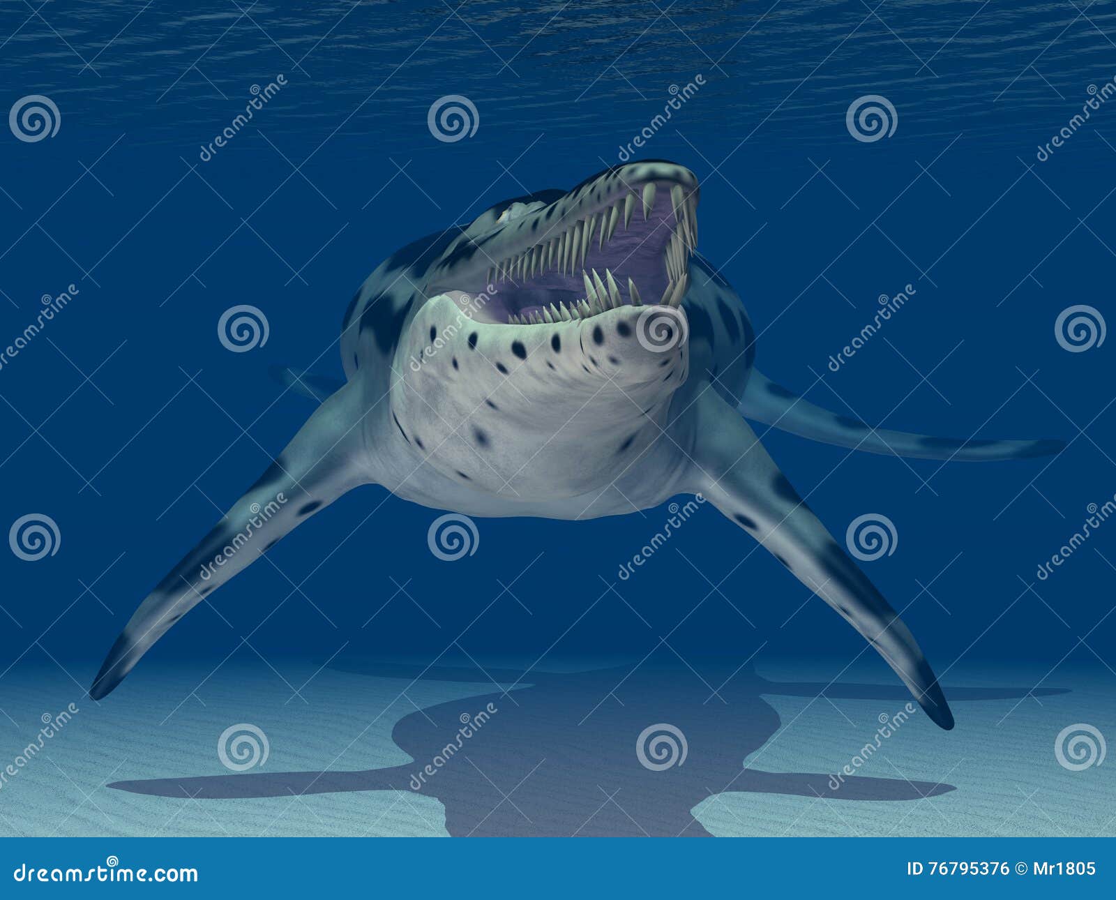 Pliosaur Kronosaurus stock illustration. Illustration of nature - 76795376