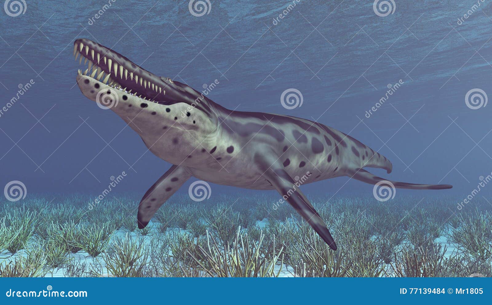 Pliosaur Kronosaurus stock illustration. Illustration of animal - 77139484