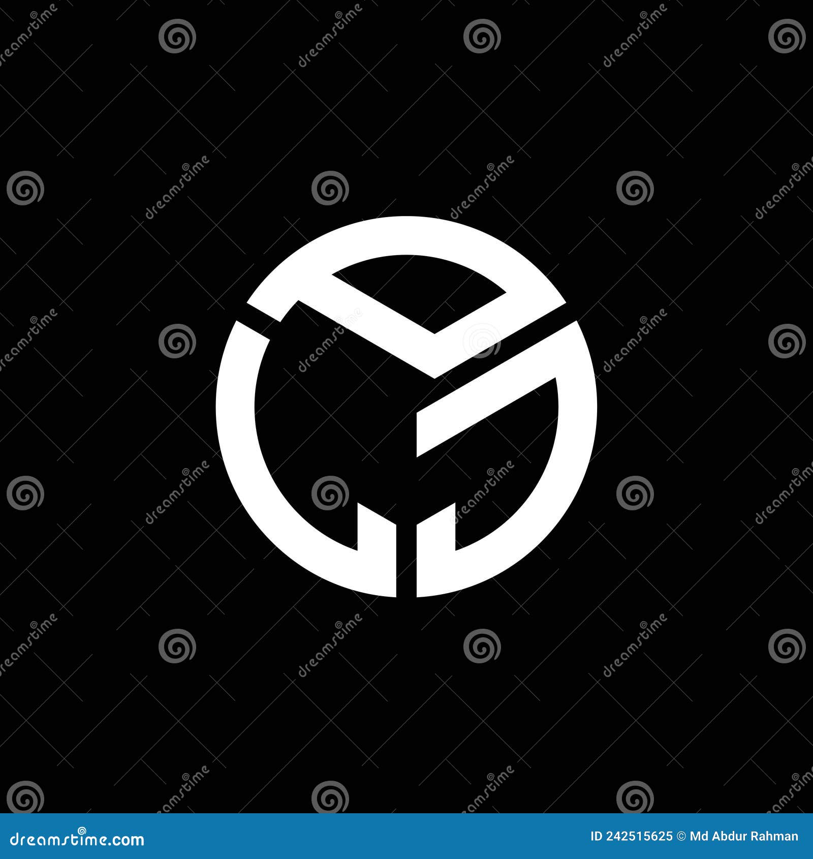 PLJ Letter Logo Design on Black Background. PLJ Creative Initials ...