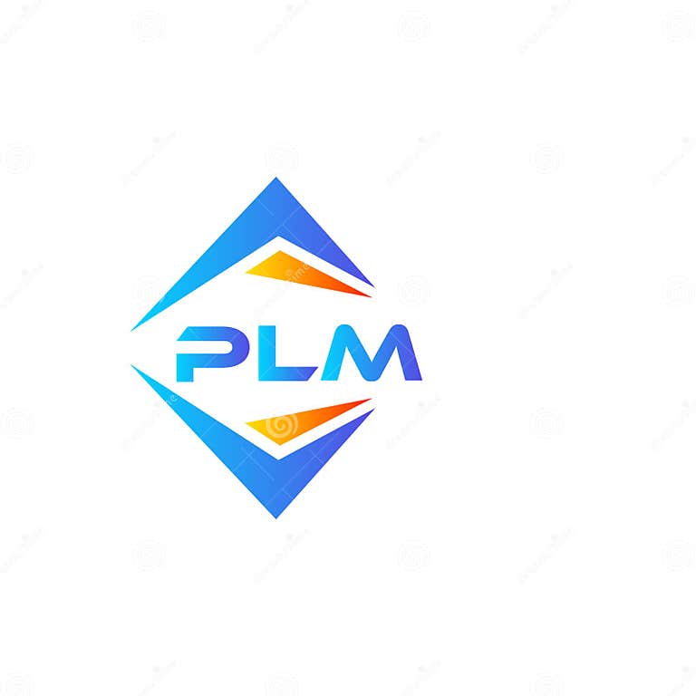 PLM Abstract Technology Logo Design on White Background. PLM Creative ...