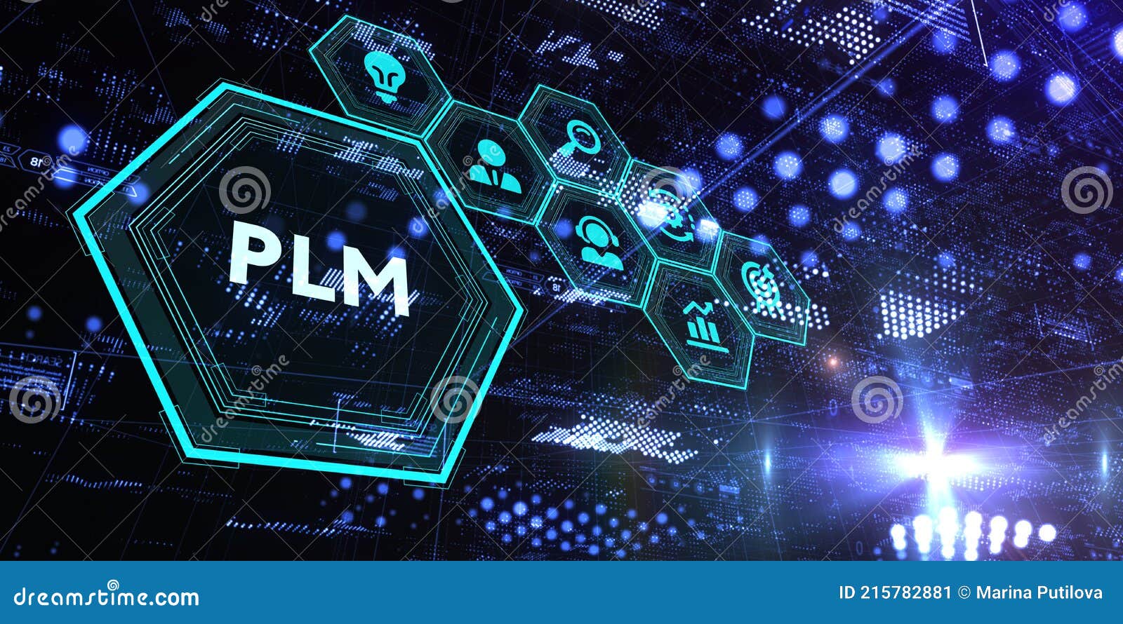 PLM Product Lifecycle Management System Technology Concept. Technology ...