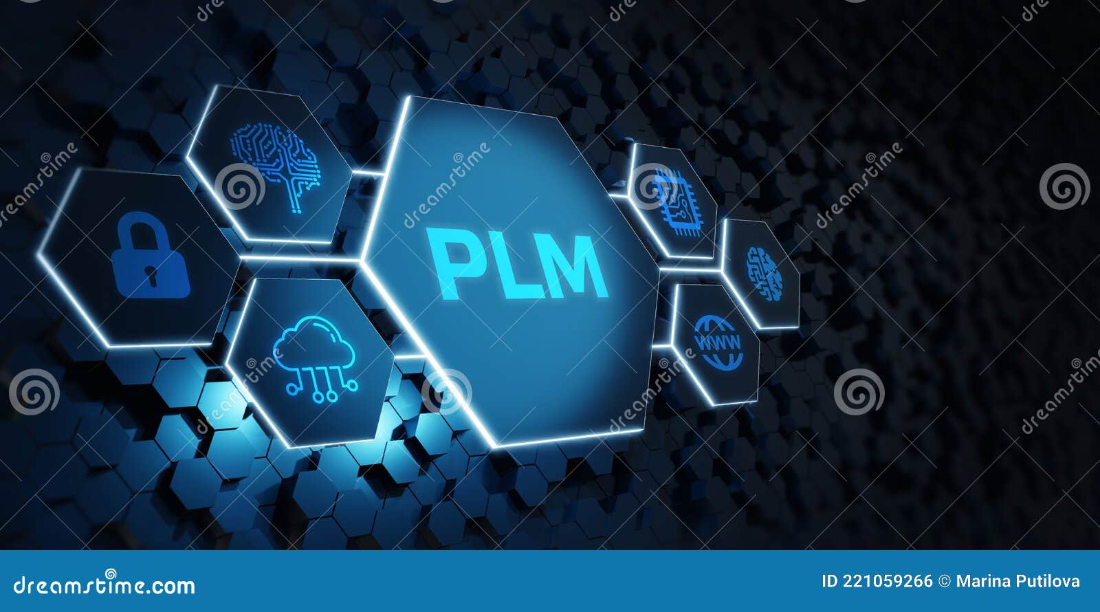 PLM Product Lifecycle Management System Technology Concept. Technology ...