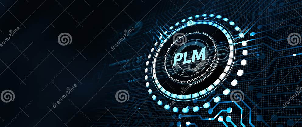 PLM Product Lifecycle Management System Technology Concept. Technology ...