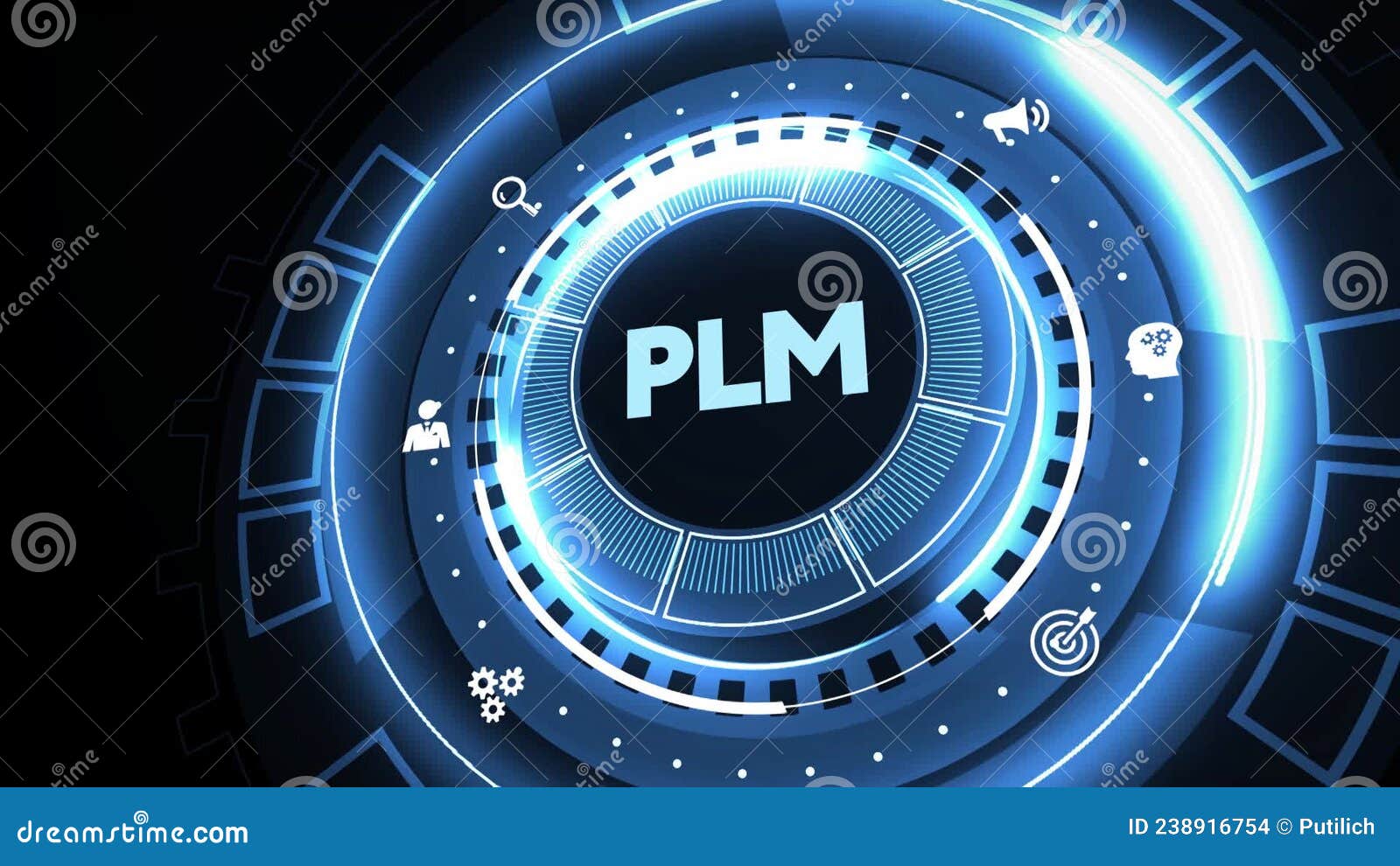 PLM Product Lifecycle Management System Technology Concept. Technology ...