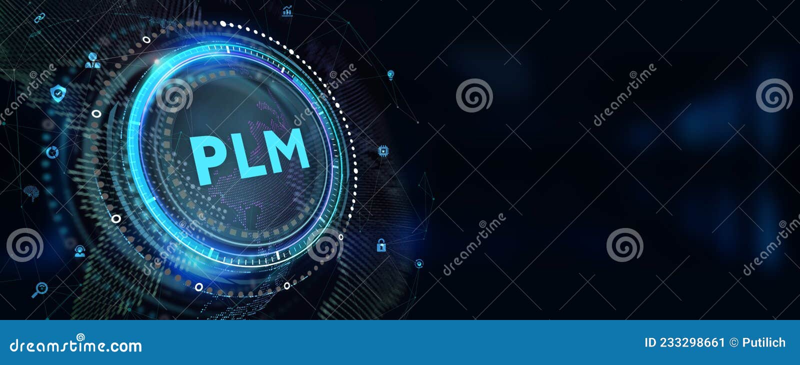 PLM Product Lifecycle Management System Technology Concept. Technology ...