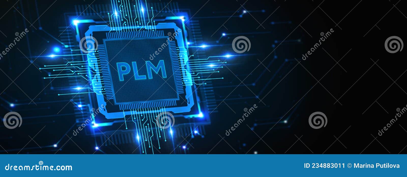 PLM Product Lifecycle Management System Technology Concept. Technology ...