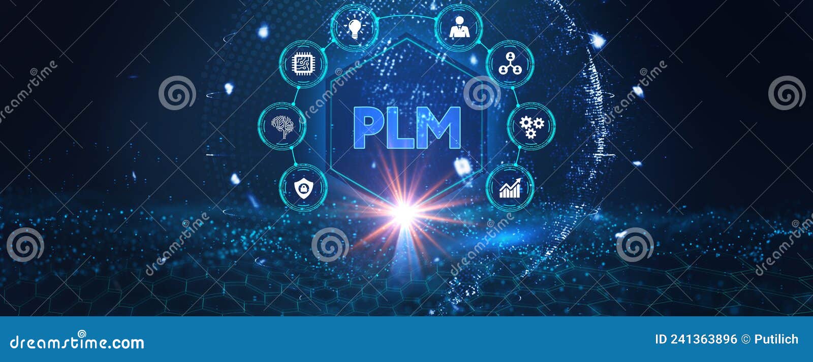PLM Product Lifecycle Management System Technology Concept. Technology ...