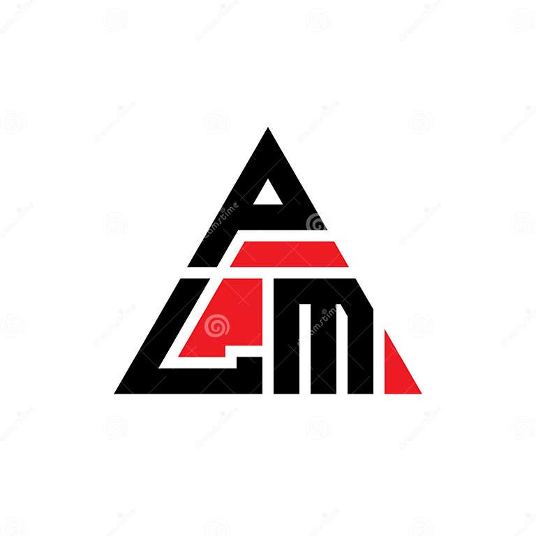 PLM Triangle Letter Logo Design with Triangle Shape. PLM Triangle Logo ...