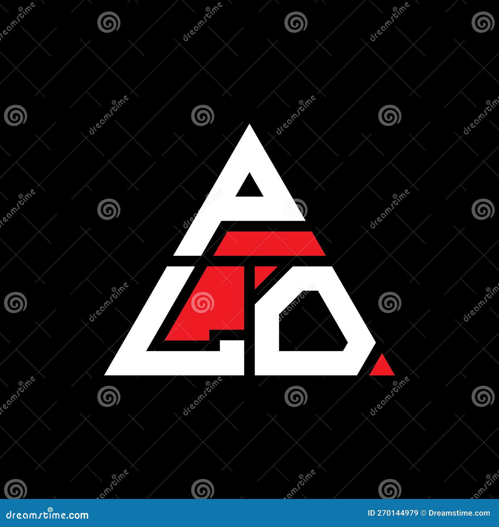 PLO Triangle Letter Logo Design with Triangle Shape. PLO Triangle Logo ...