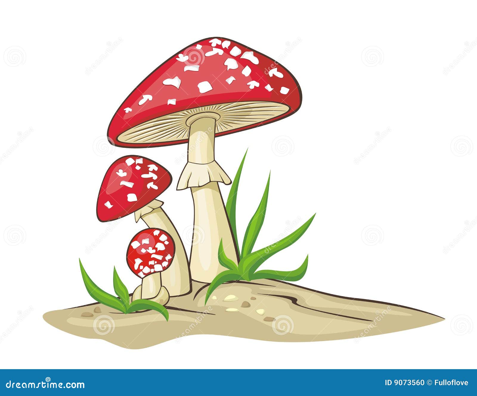 Plocka svamp red vektor illustrationer. Illustration av sand - 9073560