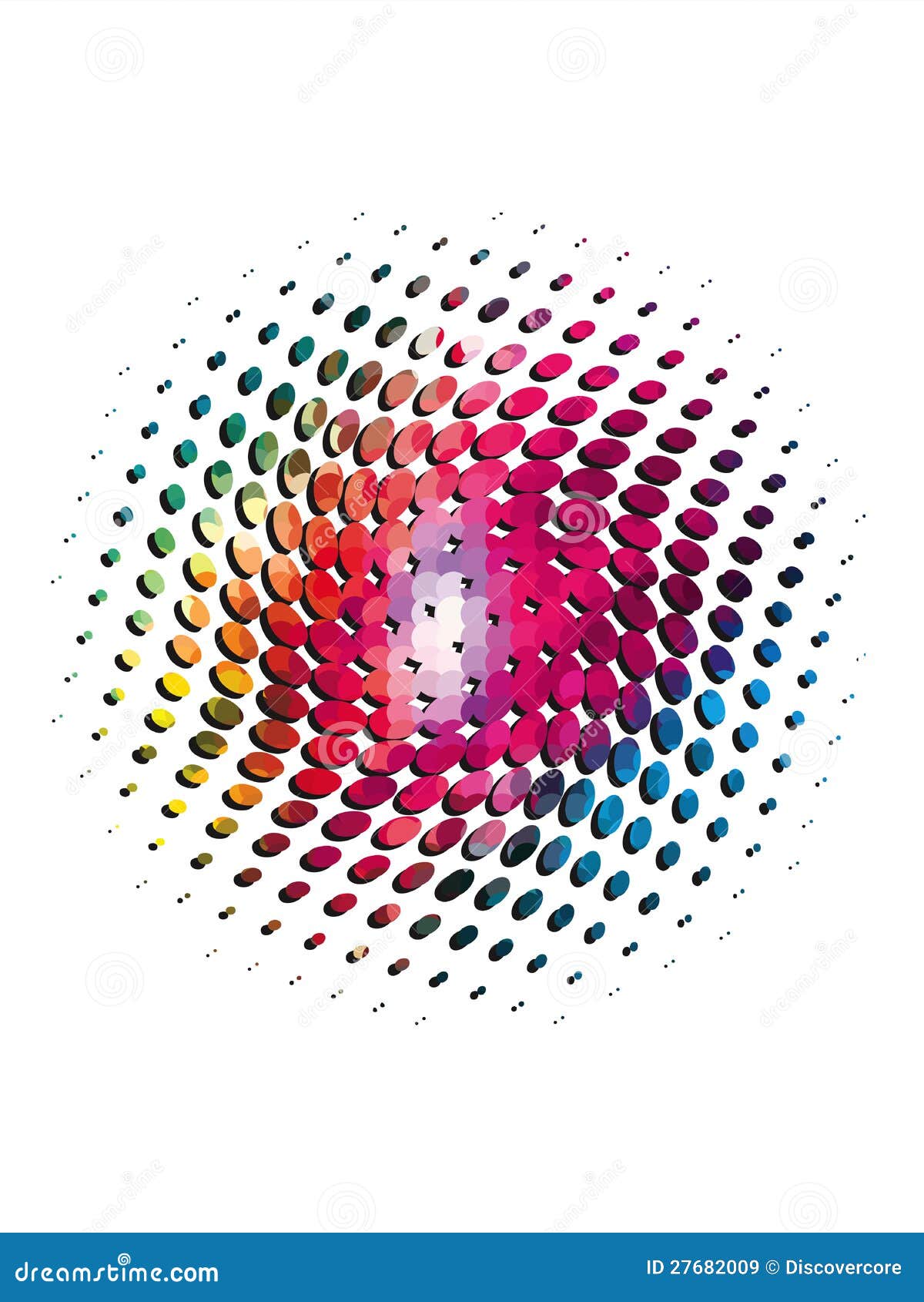 Ploeter Halftone Punten Met Schaduw Stock Illustratie - Illustration of ...