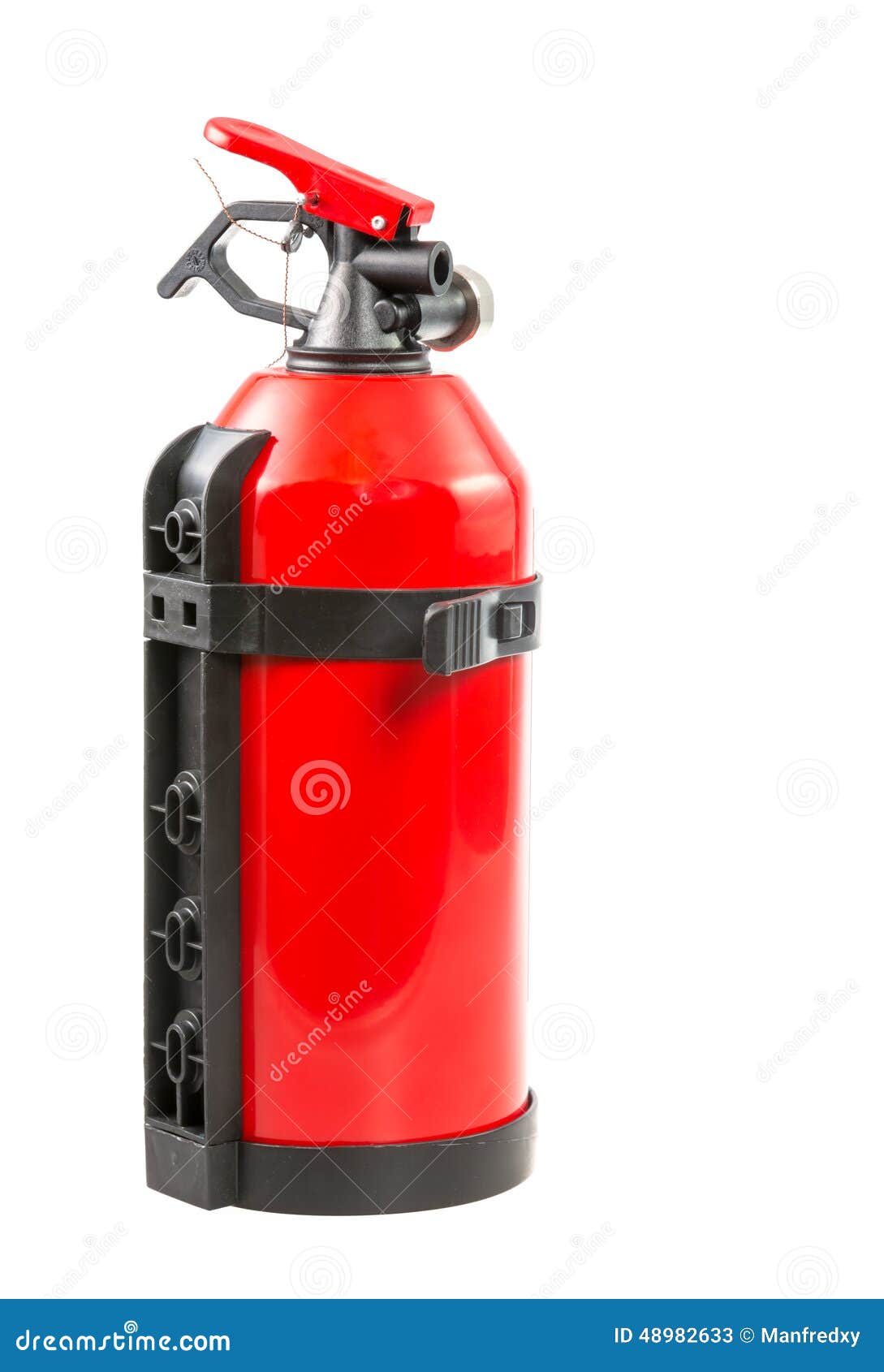 Portable Fire Extinguishers. Fire Safety On The Road. Close-up Stock ...