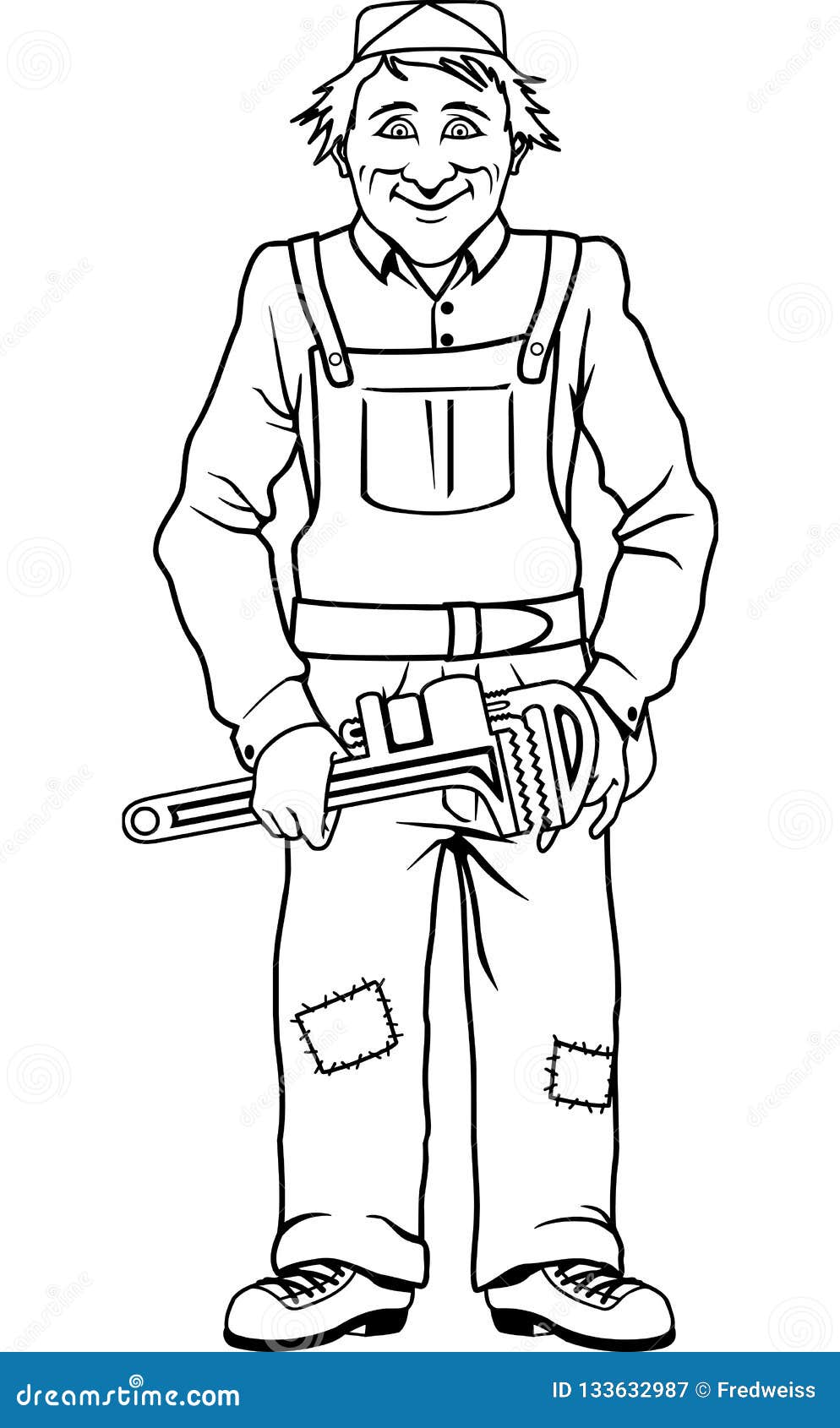 Plombier Cartoon Illustration Illustration de Vecteur - Illustration du ...