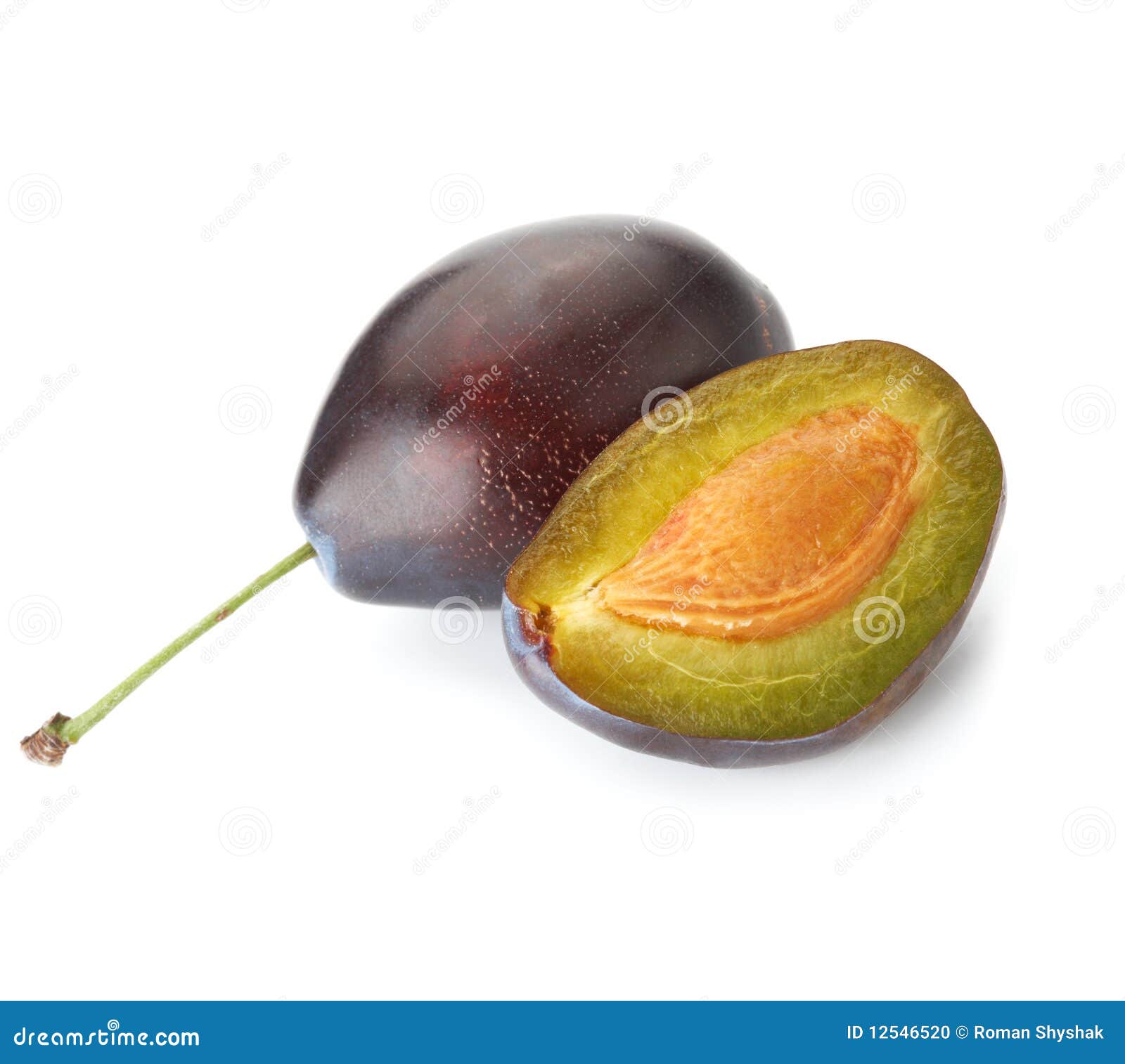 Plommon arkivfoto. Bild av frukt, snitt, gourmet, purpurt - 12546520