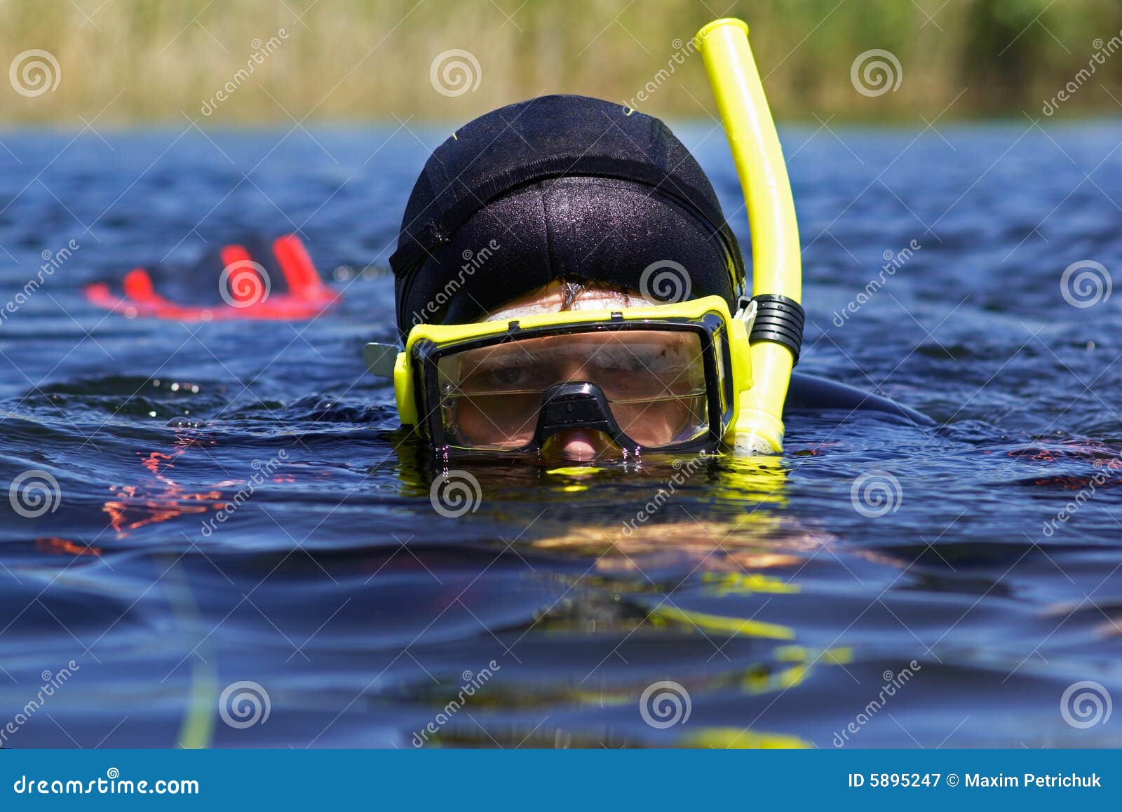 Plongeur sous-marin image stock. Image du plongée, amusement - 5895247