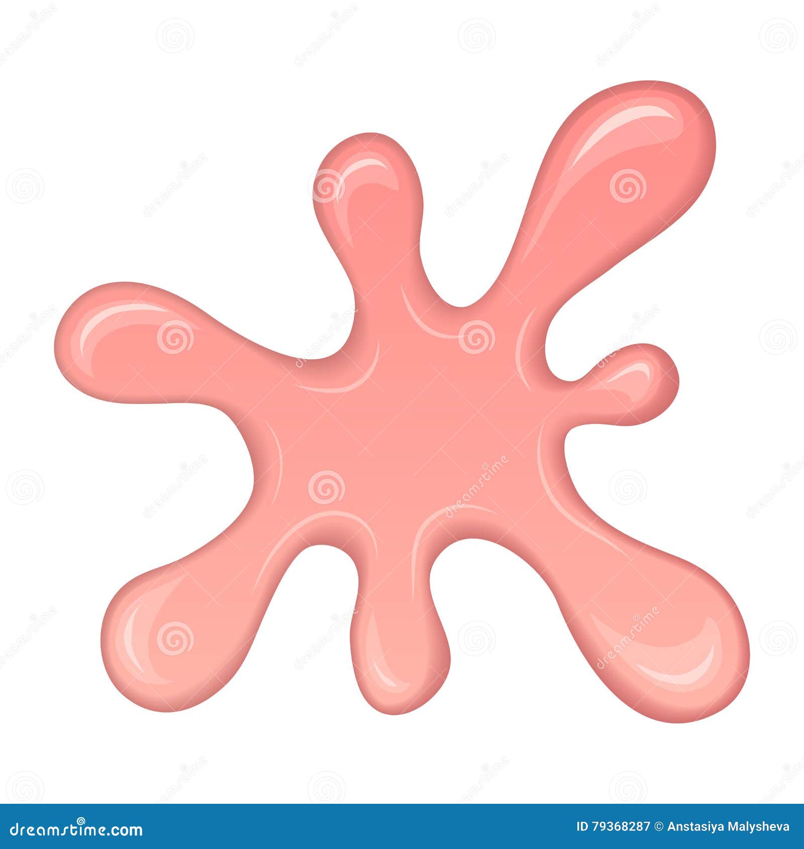 Plons van roze kauwgom vector illustratie. Illustration of kleur - 79368287