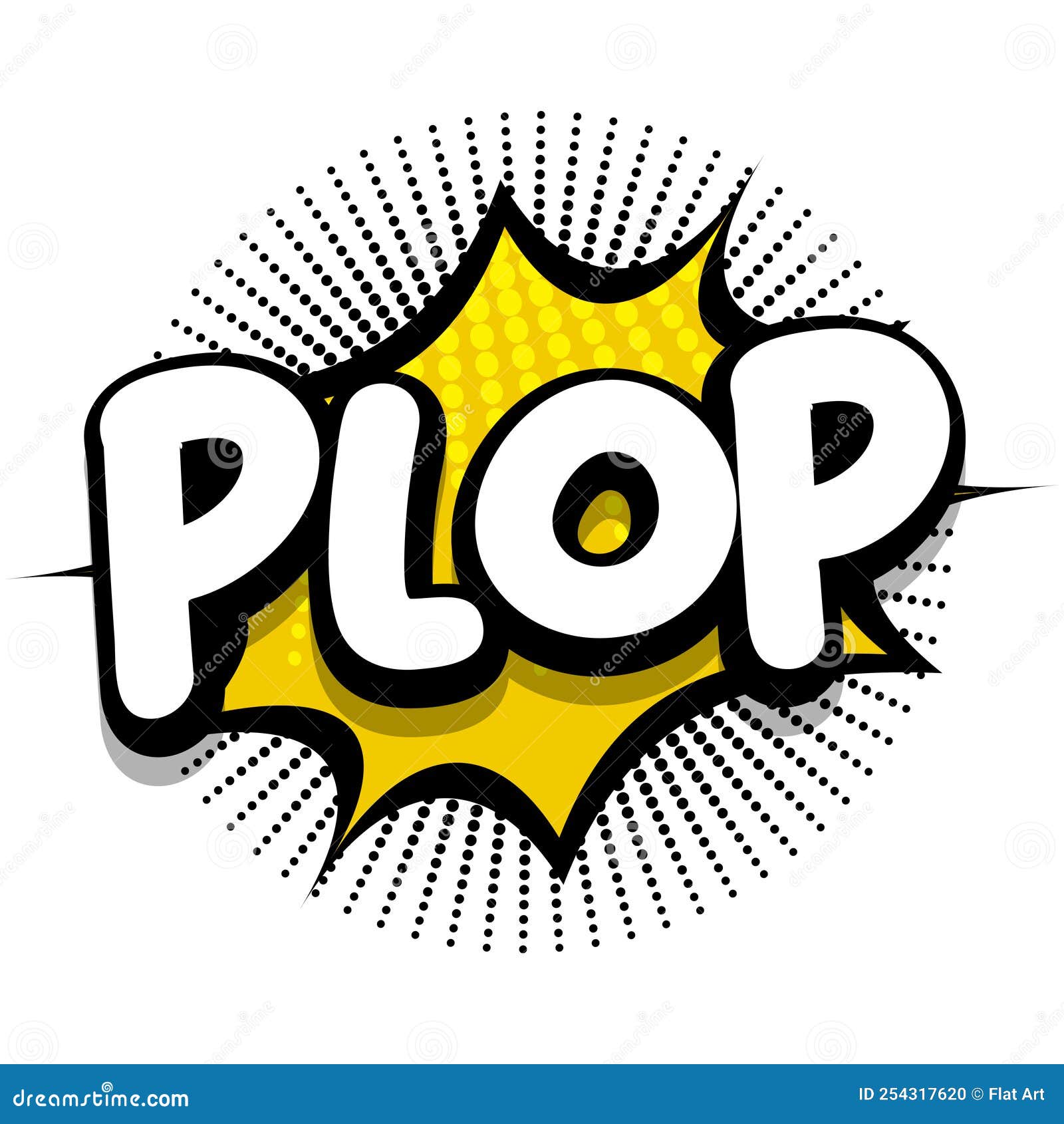 Plop Comic Book Explosion Bubble Vector Illustration Stock Vector ...