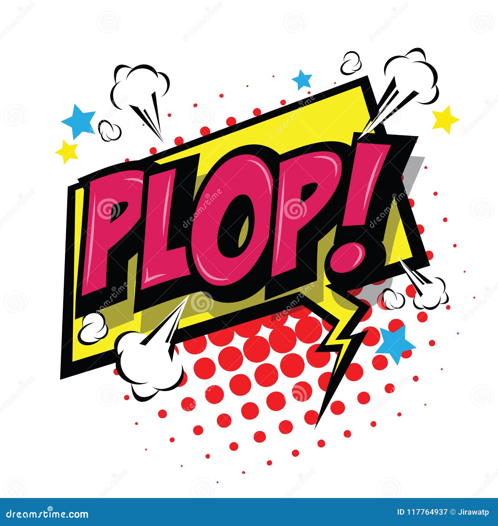 Plop! Comic Expression Vector Text. Stock Vector - Illustration of ...