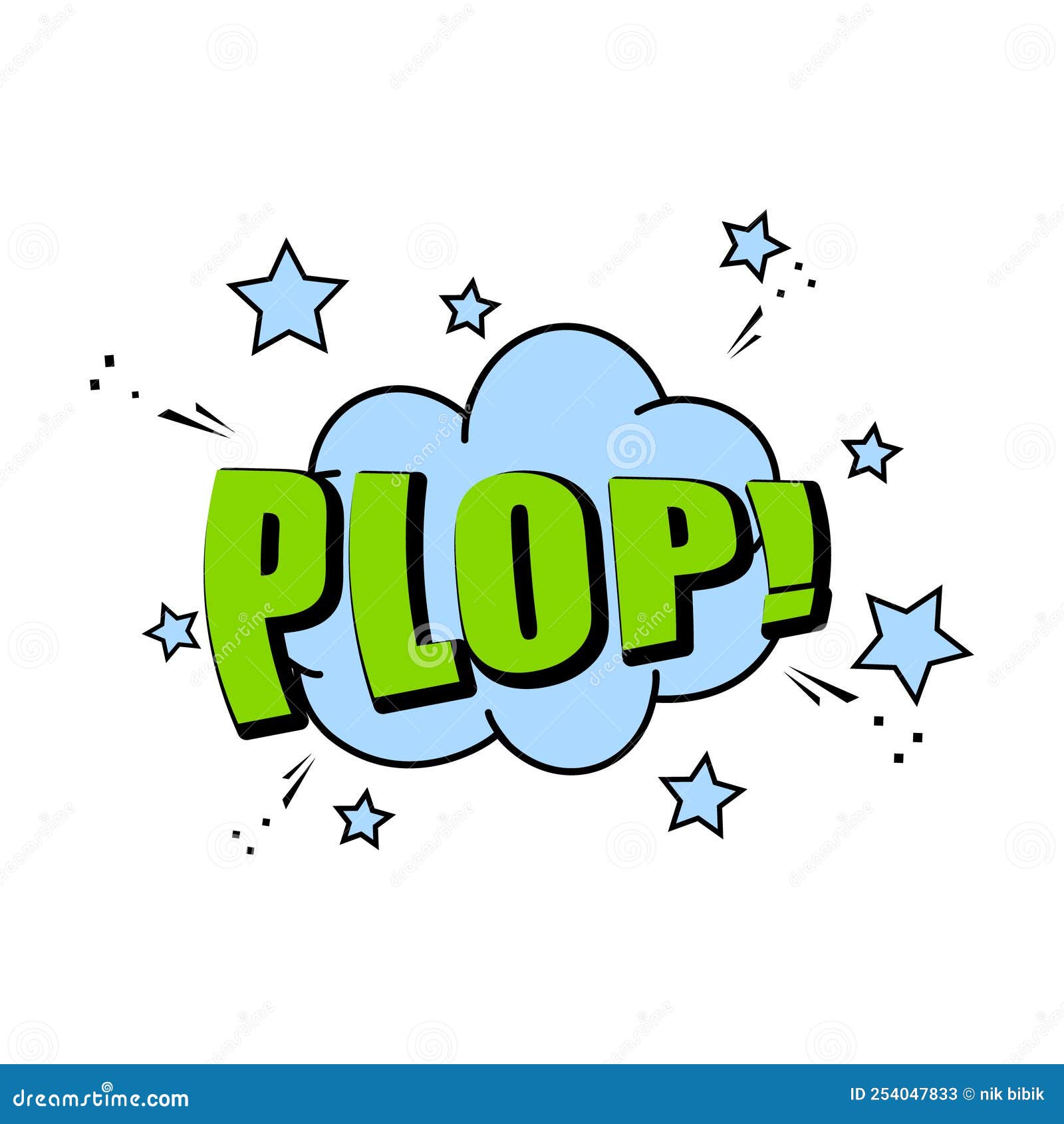 Plop Comic Icon, Speech Bubble with Expression Stock Vector ...