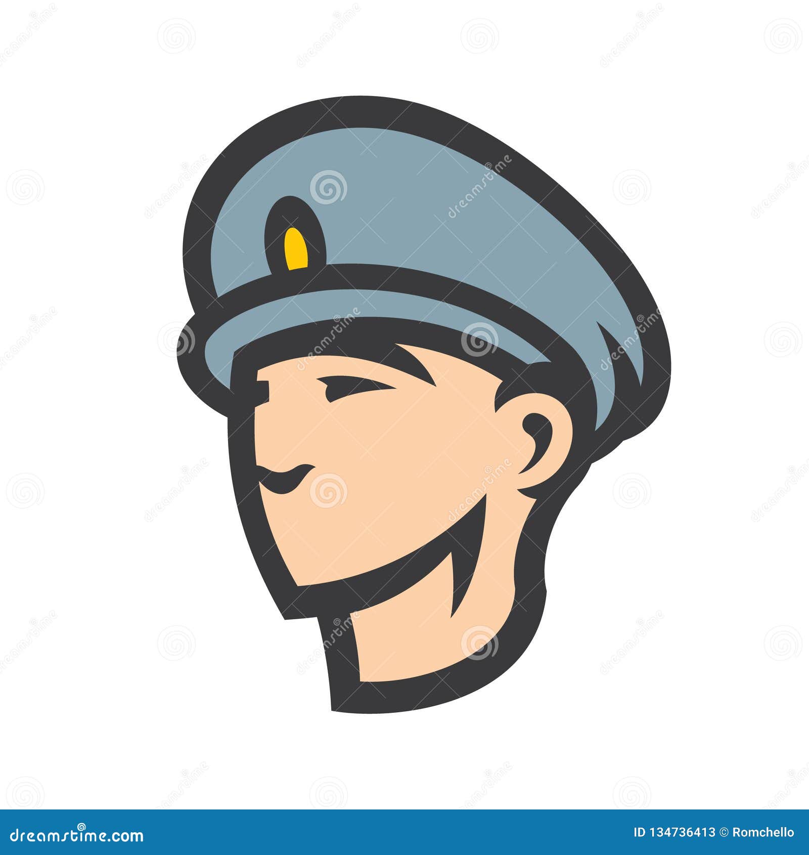 Aviator Peaked Cap Of The Pilot. Vector. Royalty-Free Stock Photo ...