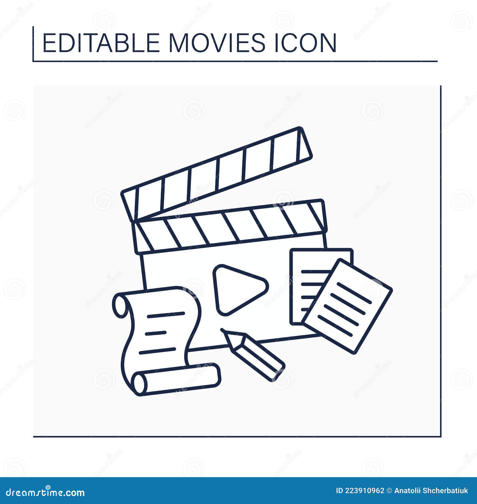 Plot line icon stock vector. Illustration of media, sequence - 223910962