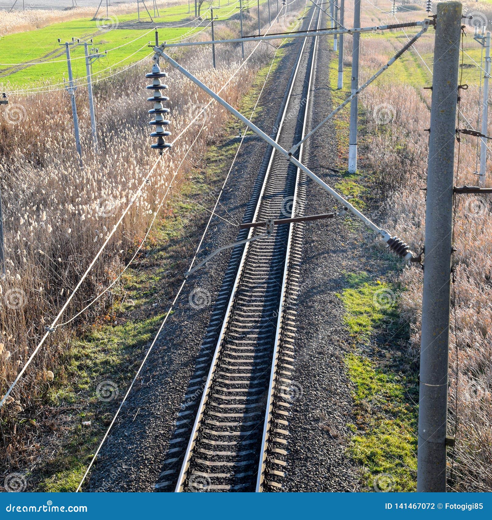 Plot Railway. Top View on the Rails Stock Photo - Image of concept ...