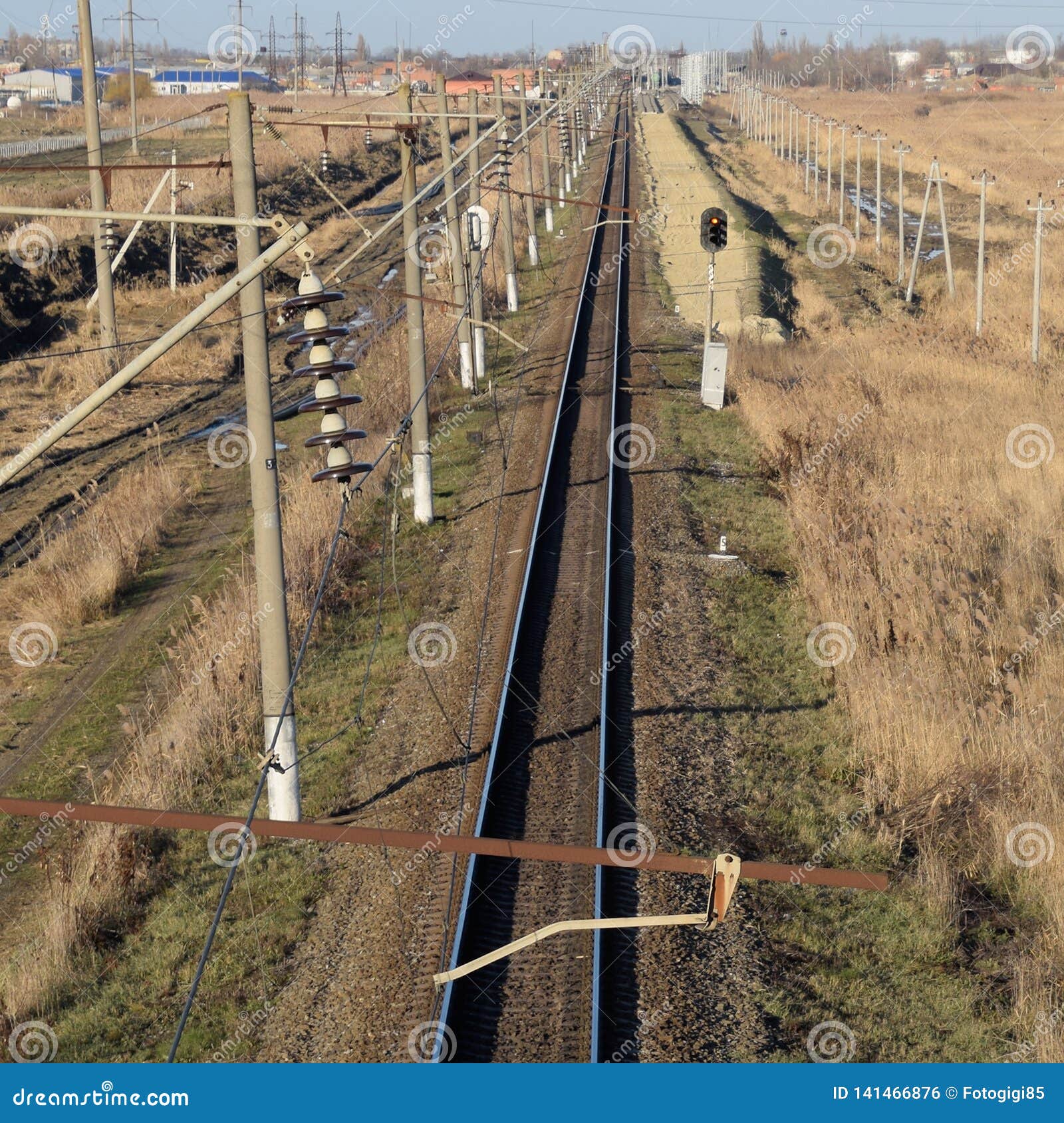 Plot Railway. Top View on the Rails Stock Photo - Image of ...